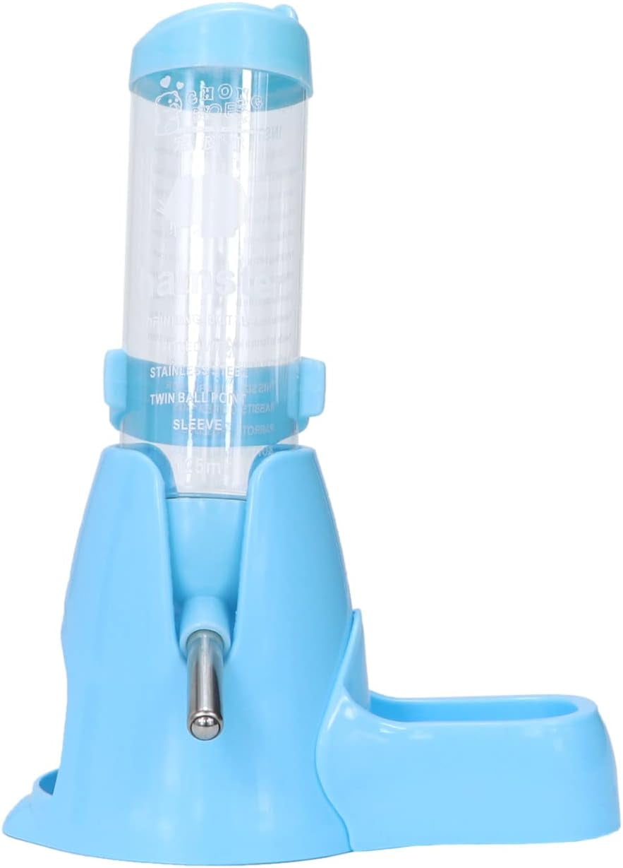 Minzimin Hamster Water Bottle with Food Container Base Hut No Drip ...