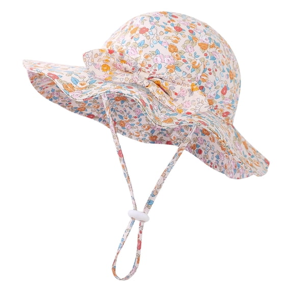 Minzimin Kids Girl Sun Hat Toddler Beach Hats with UPF 50+ Protective ...