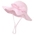 Minzimin Kids Girl Sun Hat Toddler Beach Hats with UPF 50+ Protective ...