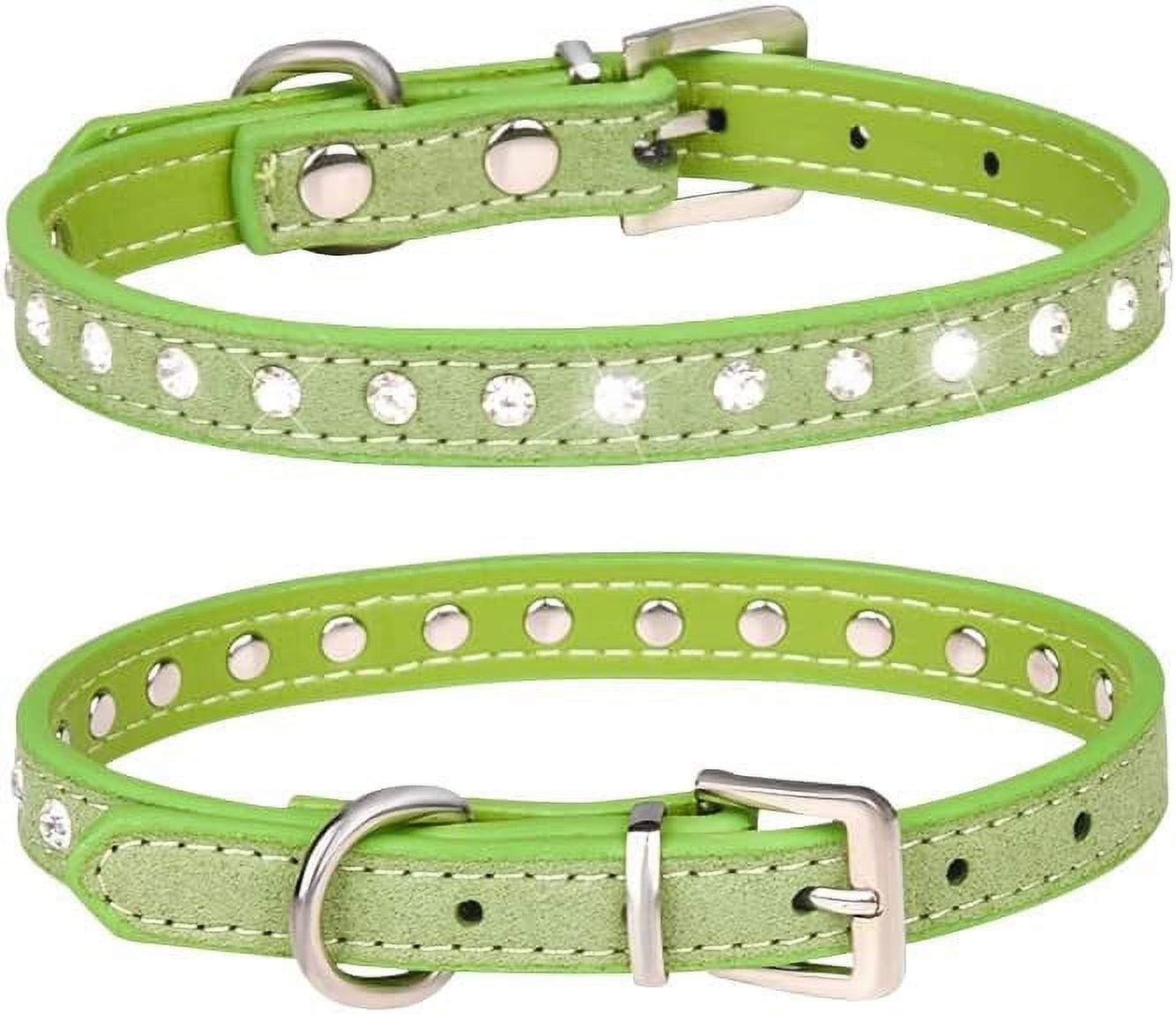 Minzimin Pink Rhinestone Dog Collars for Small Dogs, Pretty Bling ...