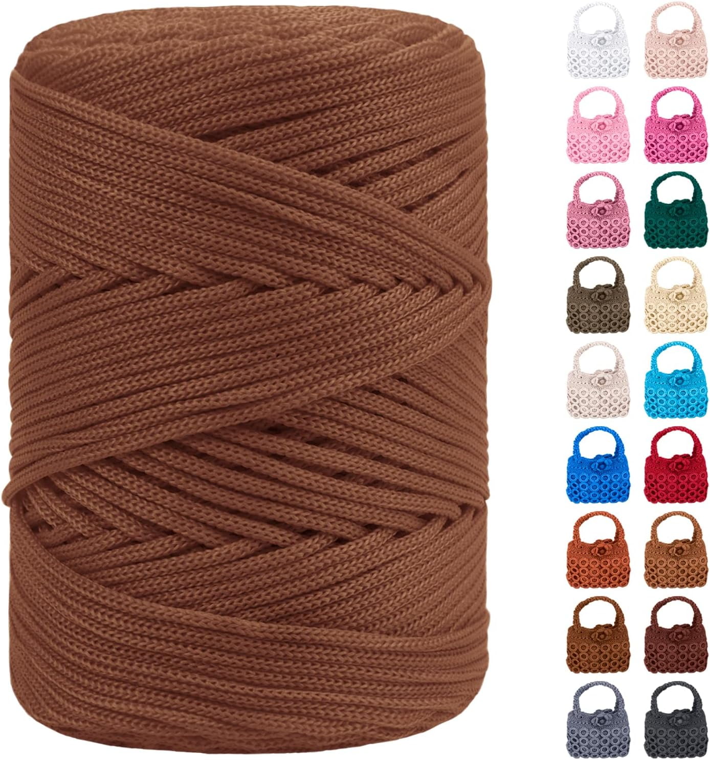 Minzimin Polyester Macrame Cord 3mm x 185yards, Braided Macrame Cord ...