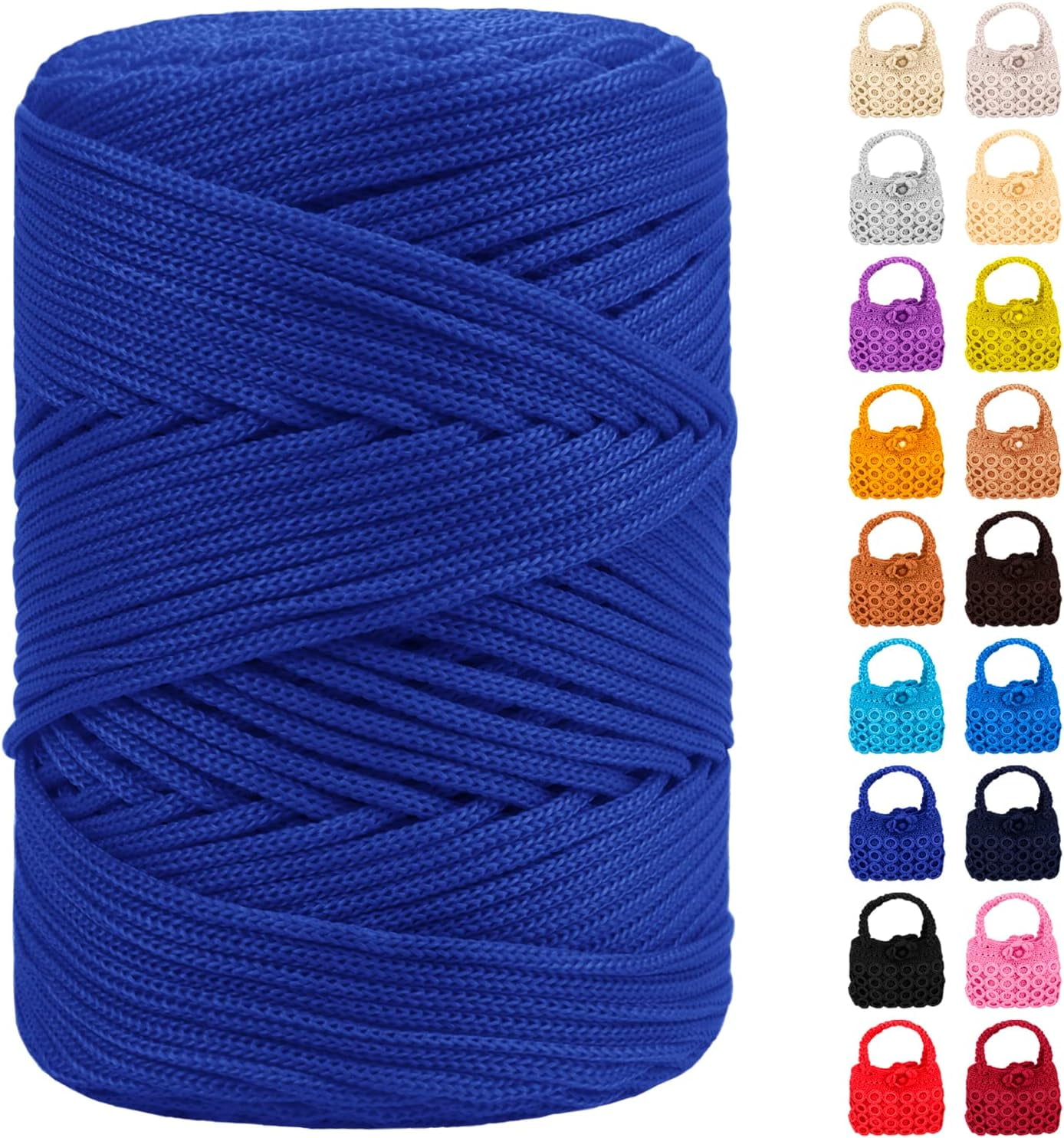 Minzimin Polyester Macrame Cord 3mm x 185yards, Braided Macrame Cord ...