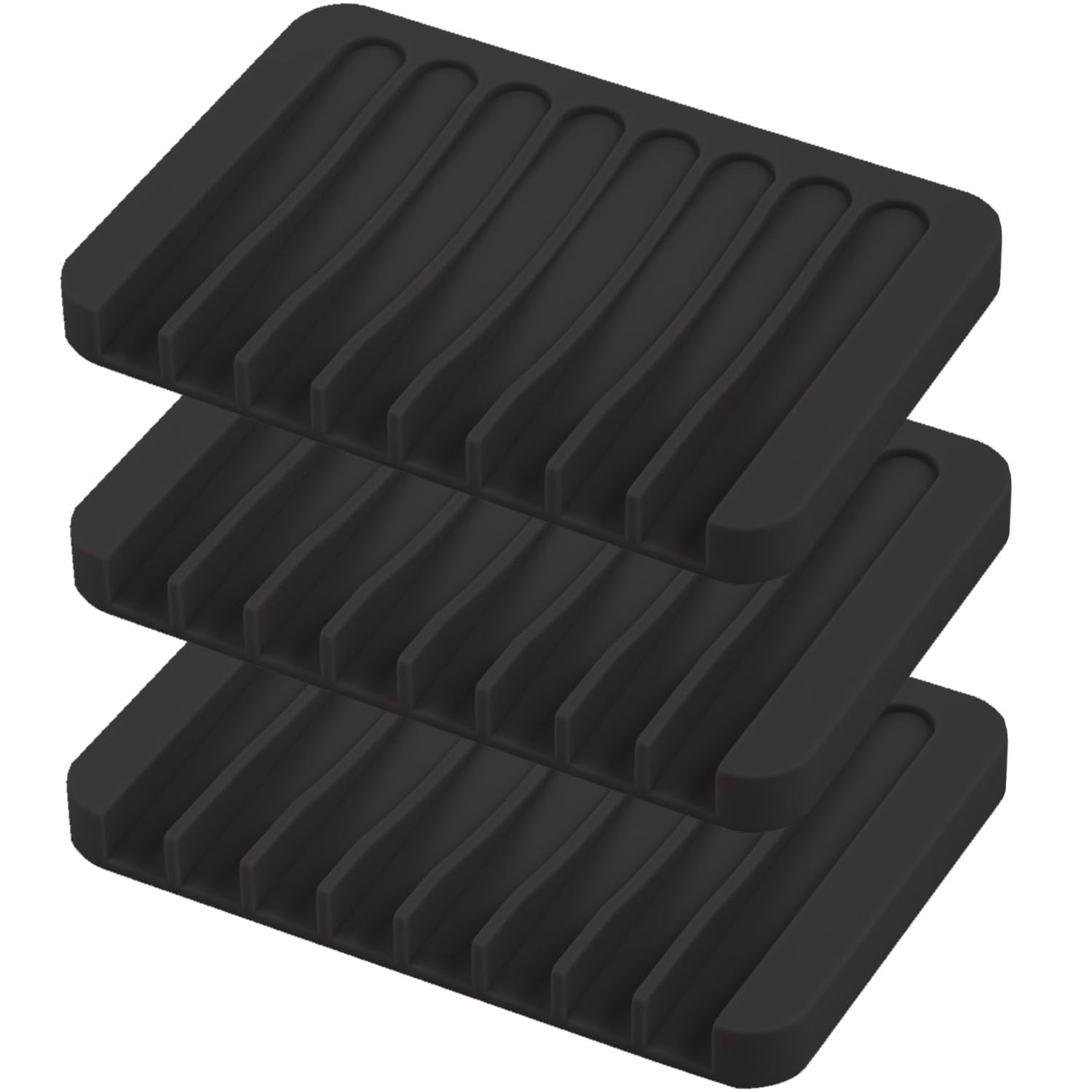 Minzimin Self Draining Soap Dishes, 3 Pcs Silicone Soap Saver ...