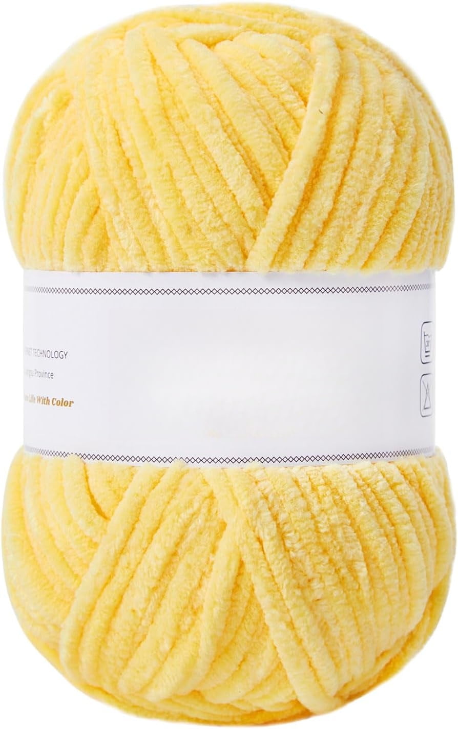 Minzimin Shinny Velvet Chenille Yarn Blanket Yarn for Knitting Fancy ...