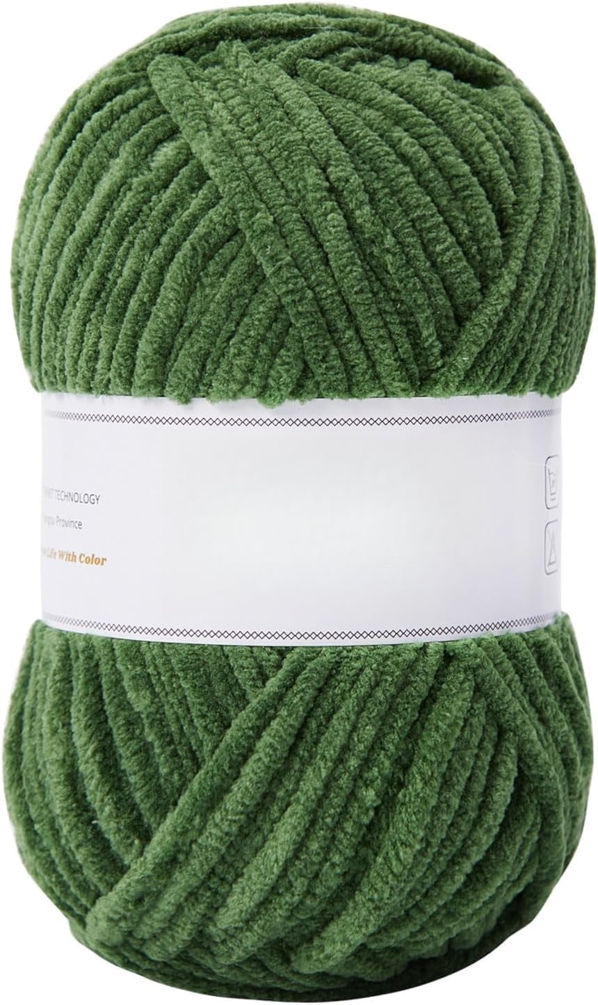 Minzimin Shinny Velvet Chenille Yarn Blanket Yarn for Knitting Fancy ...