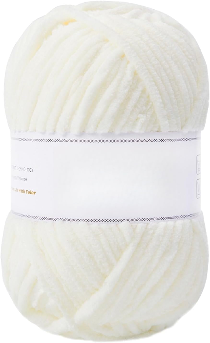 Minzimin Shinny Velvet Chenille Yarn Blanket Yarn for Knitting Fancy ...