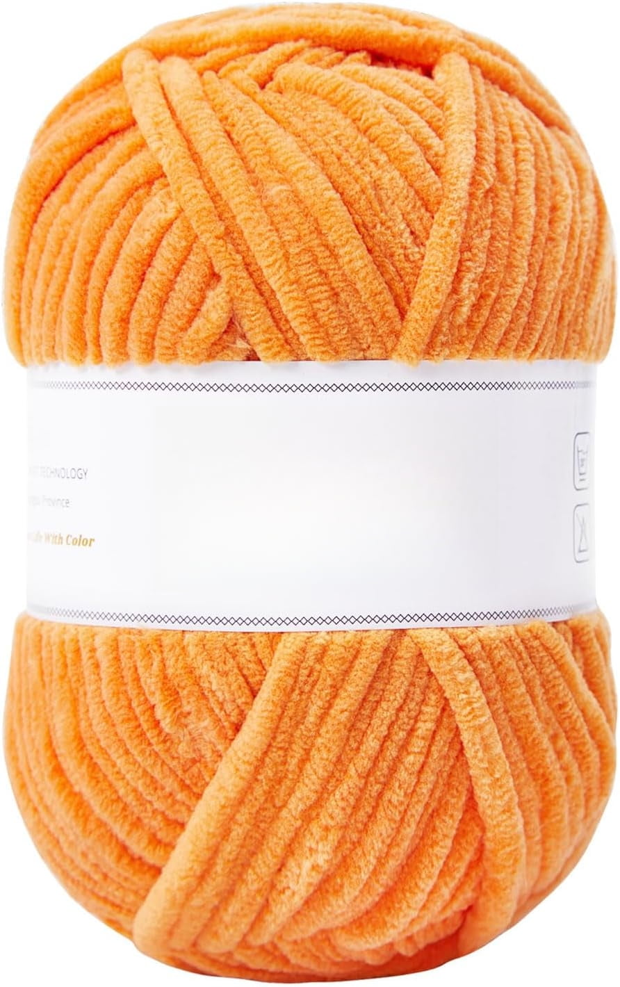 Minzimin Shinny Velvet Chenille Yarn Blanket Yarn for Knitting Fancy ...