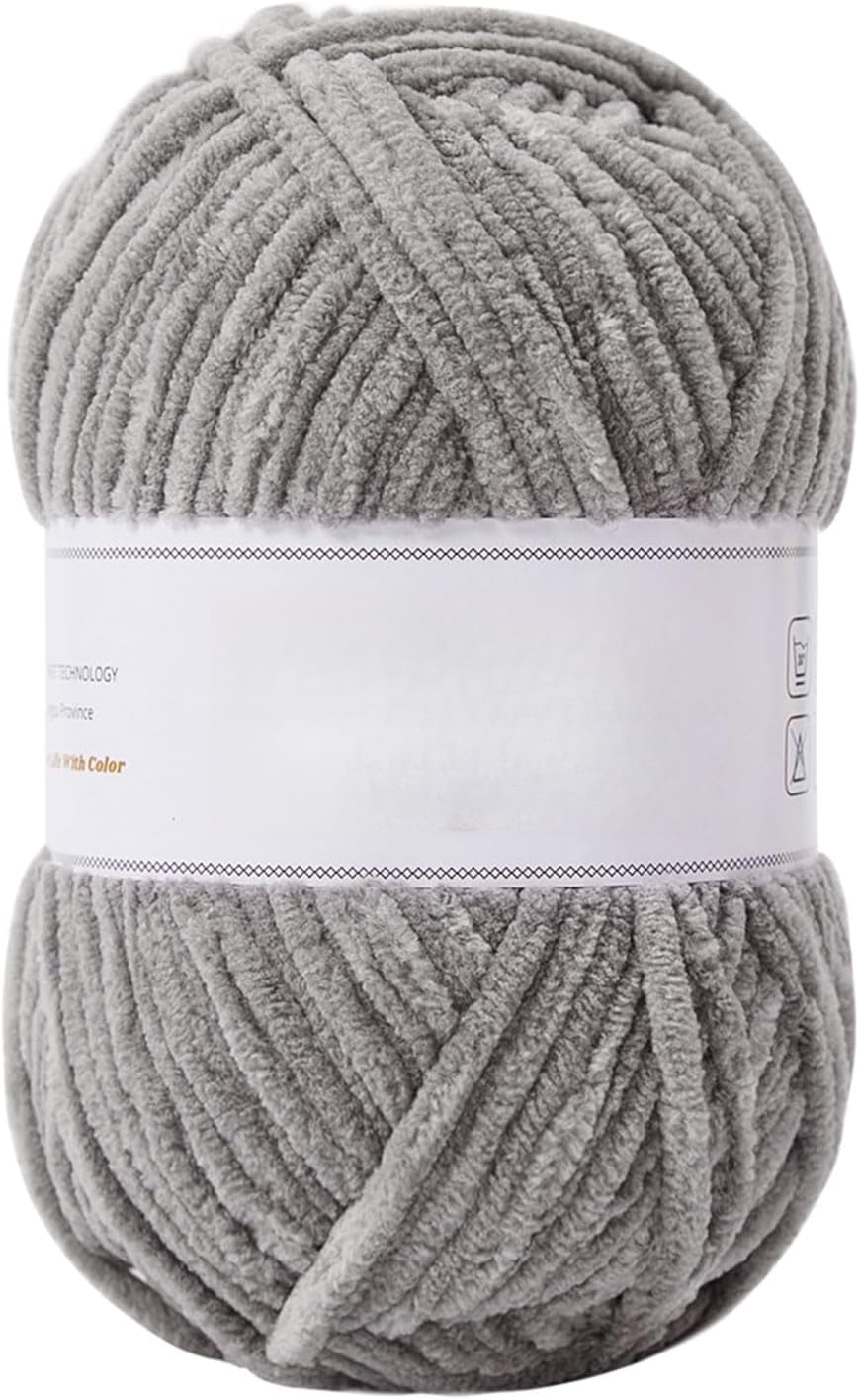 Minzimin Shinny Velvet Chenille Yarn Blanket Yarn for Knitting Fancy ...