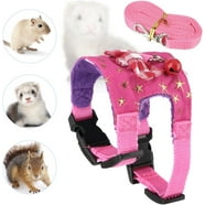 Adjustable Small Pet Hamster Leash Harness Set With Bells Ferrets ...