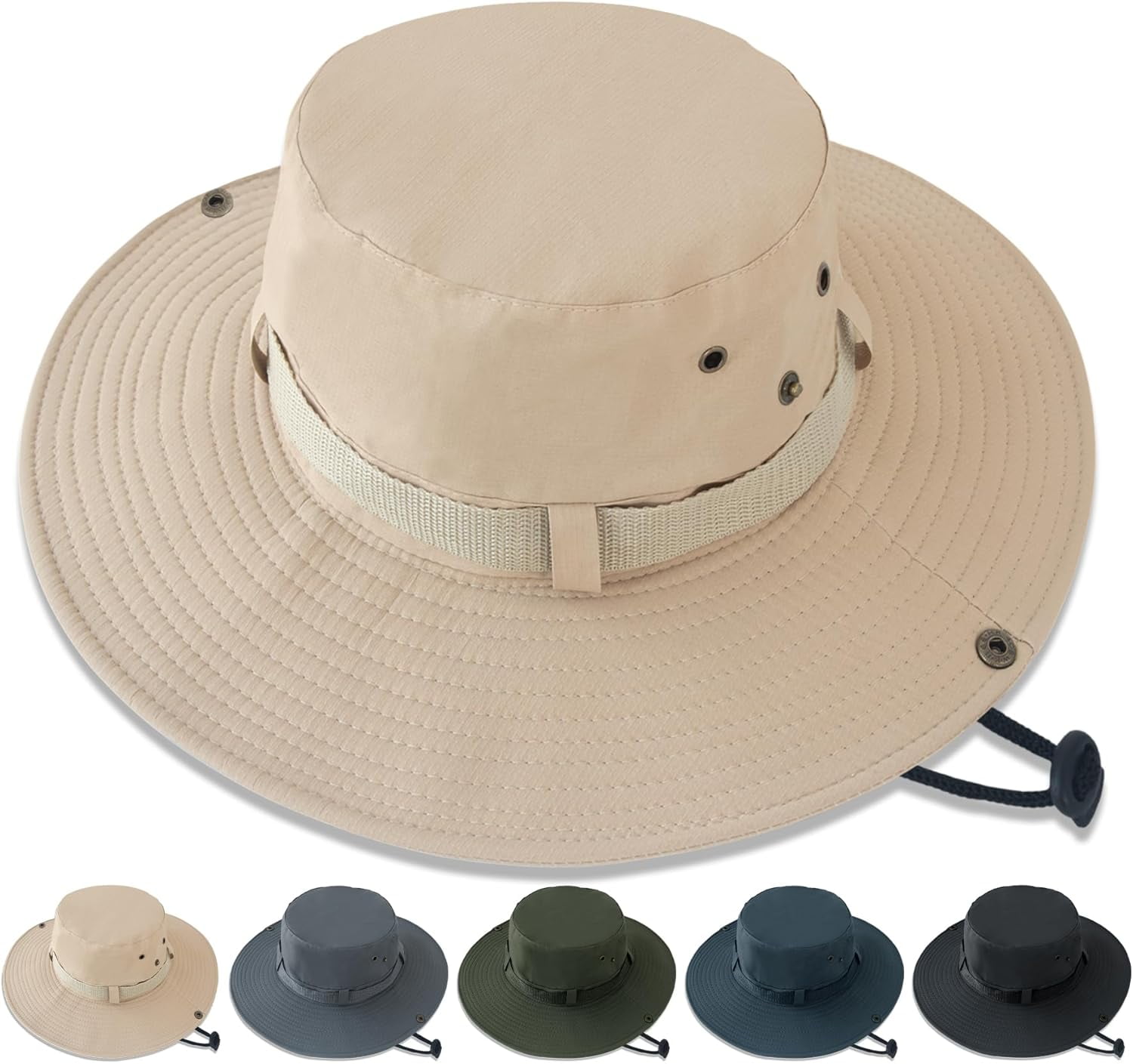 Minzimin Upgrade Sun Hats for Men Women Wide Brim Bucket Hat UPF 50 ...
