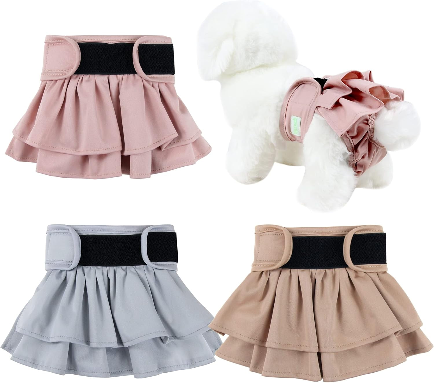 Minzimin Washable Dog Diapers Female (3 Pack), Highly Absorbent Dog ...