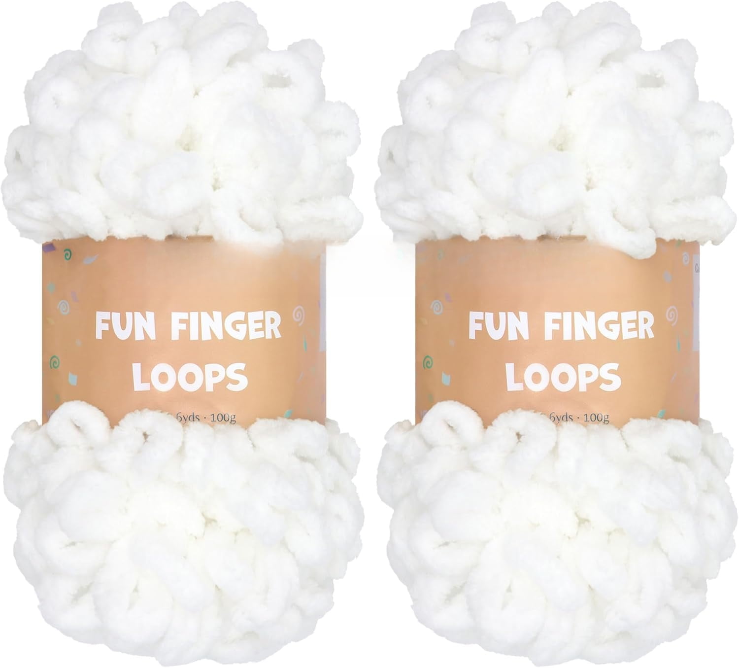 Minzimin Yarn Fun Finger Loops Yarn - Jumbo Polyester - 100g/Skein - 2 ...