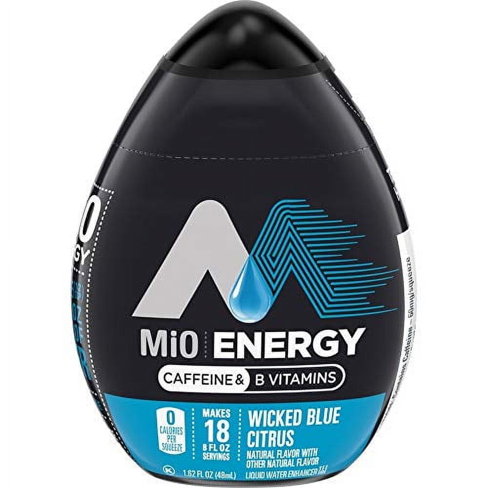 MiO Energy Wicked Blue Citrus Flavor, Caffeinated Liquid Water Enhancer ...