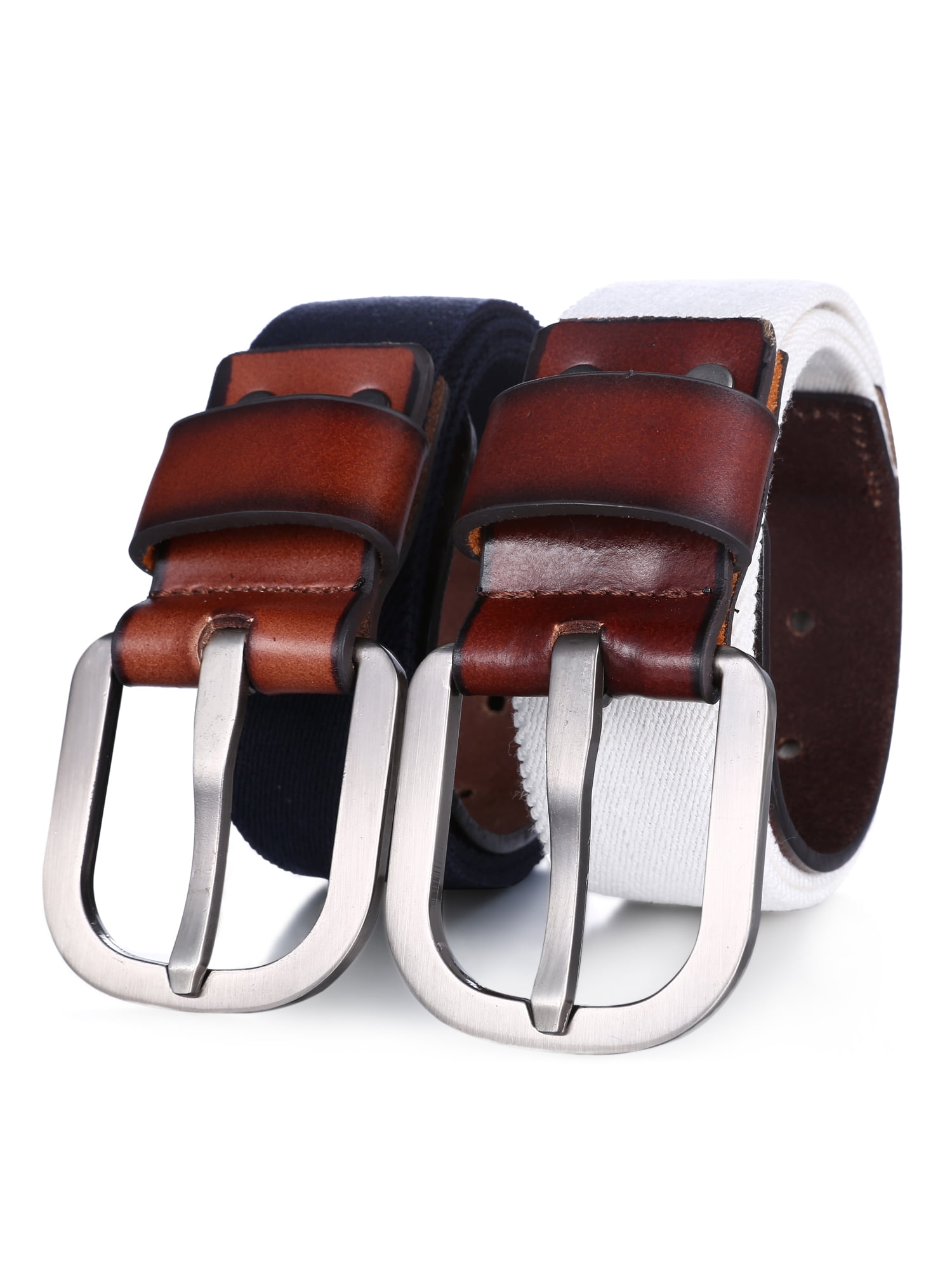 Mio Marino Male Classic Flex Canvas Belt -1.5" Wide Adjustable Stretch ...