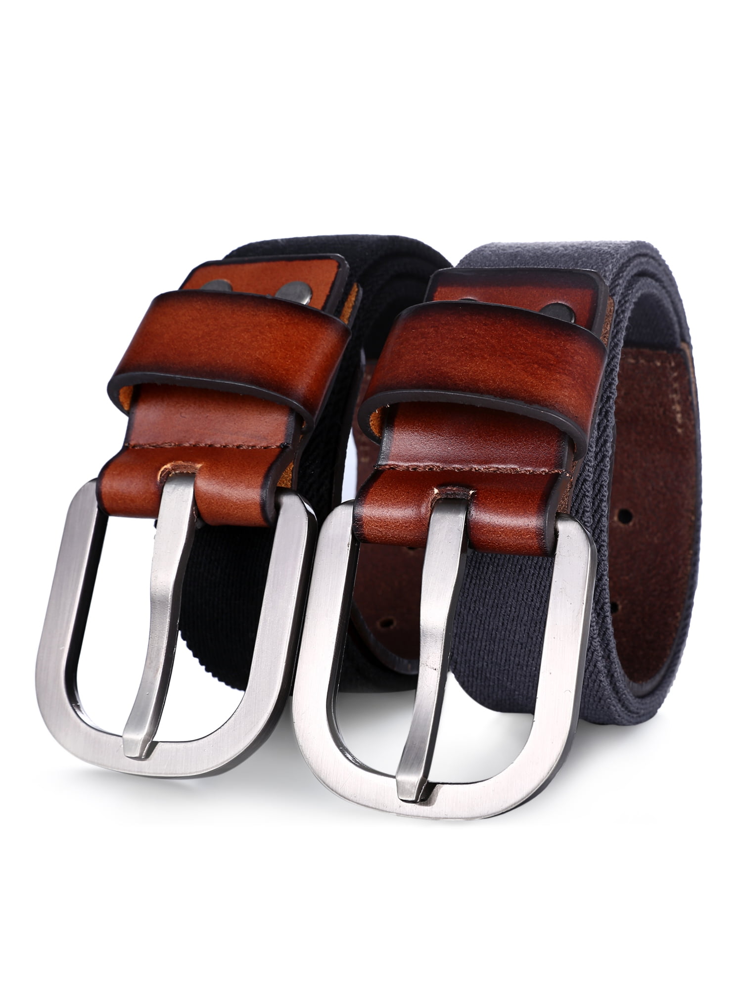 Mio Marino Male Classic Flex Canvas Belt -1.5" Wide Adjustable Stretch ...
