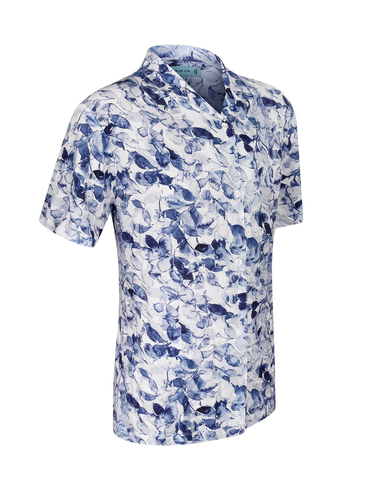 Mio Marino Mens Casual Button-Down Hawaiian Short Sleeve Shirt Color ...