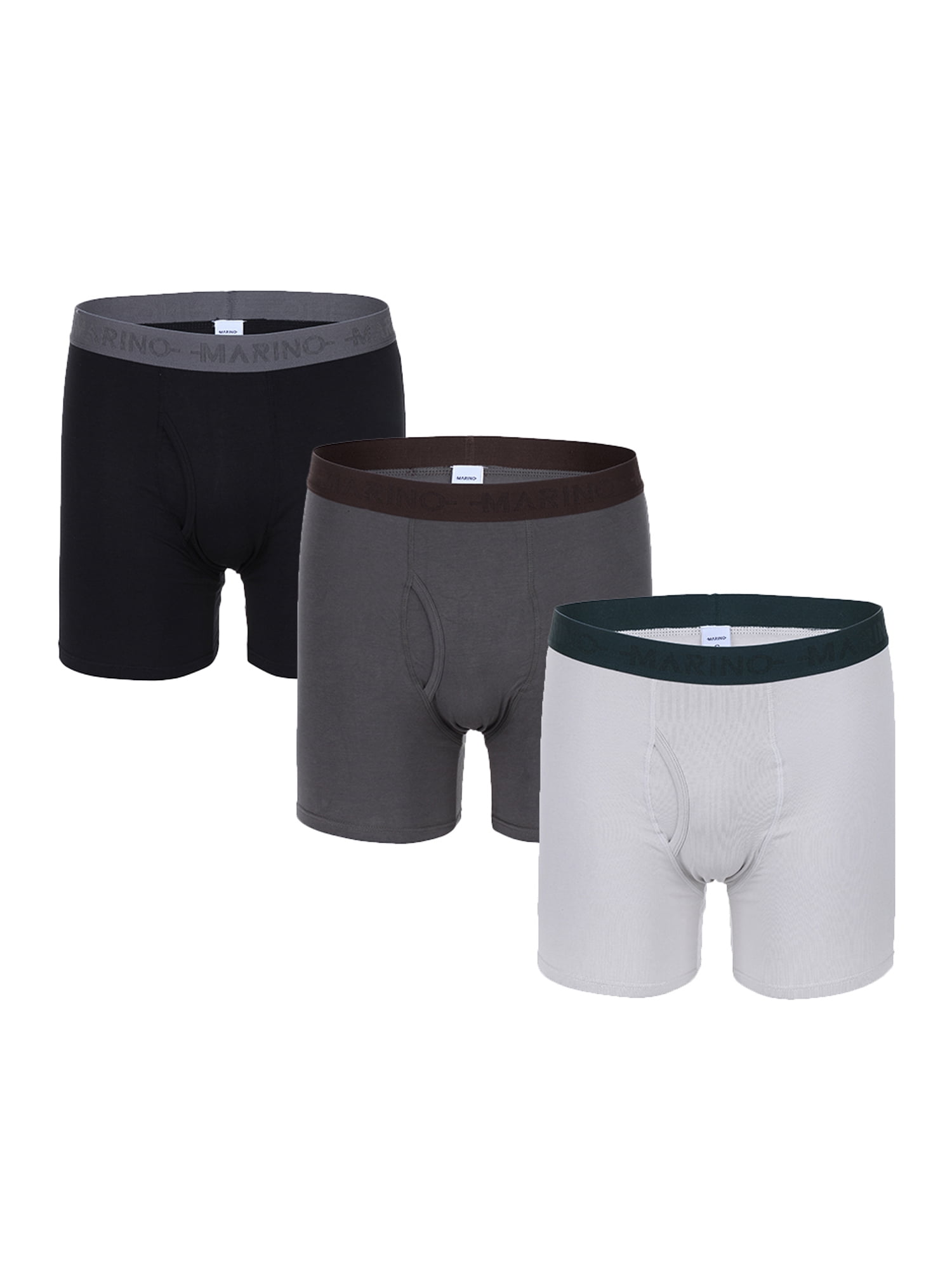 Mio Marino Mens Underwear Boxer Briefs - Snug Fit - 3 Pack in Elegant ...
