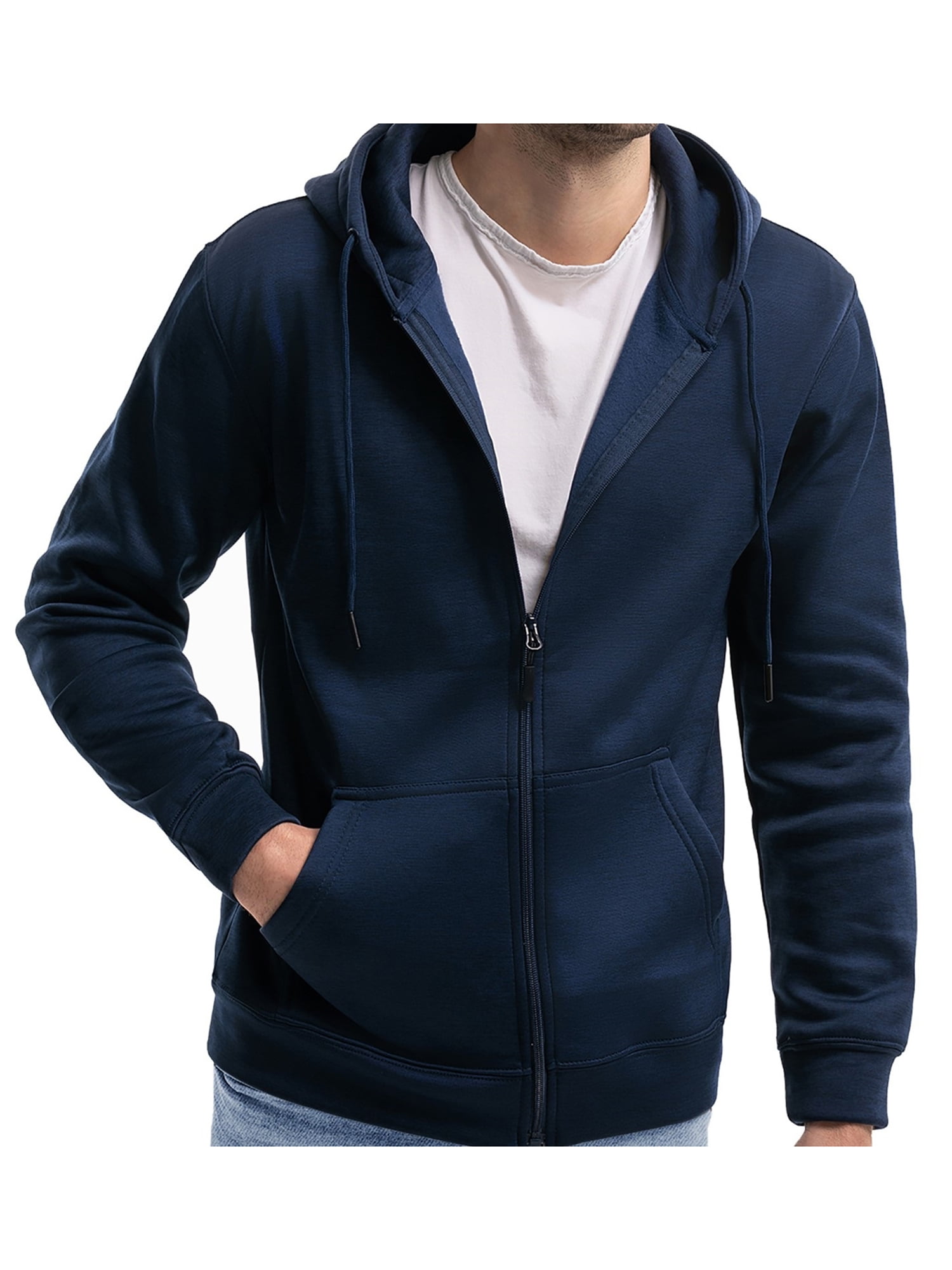 Mio Marino Men’s Full Zip Fleece Hoodie Sweatshirt - Walmart.com