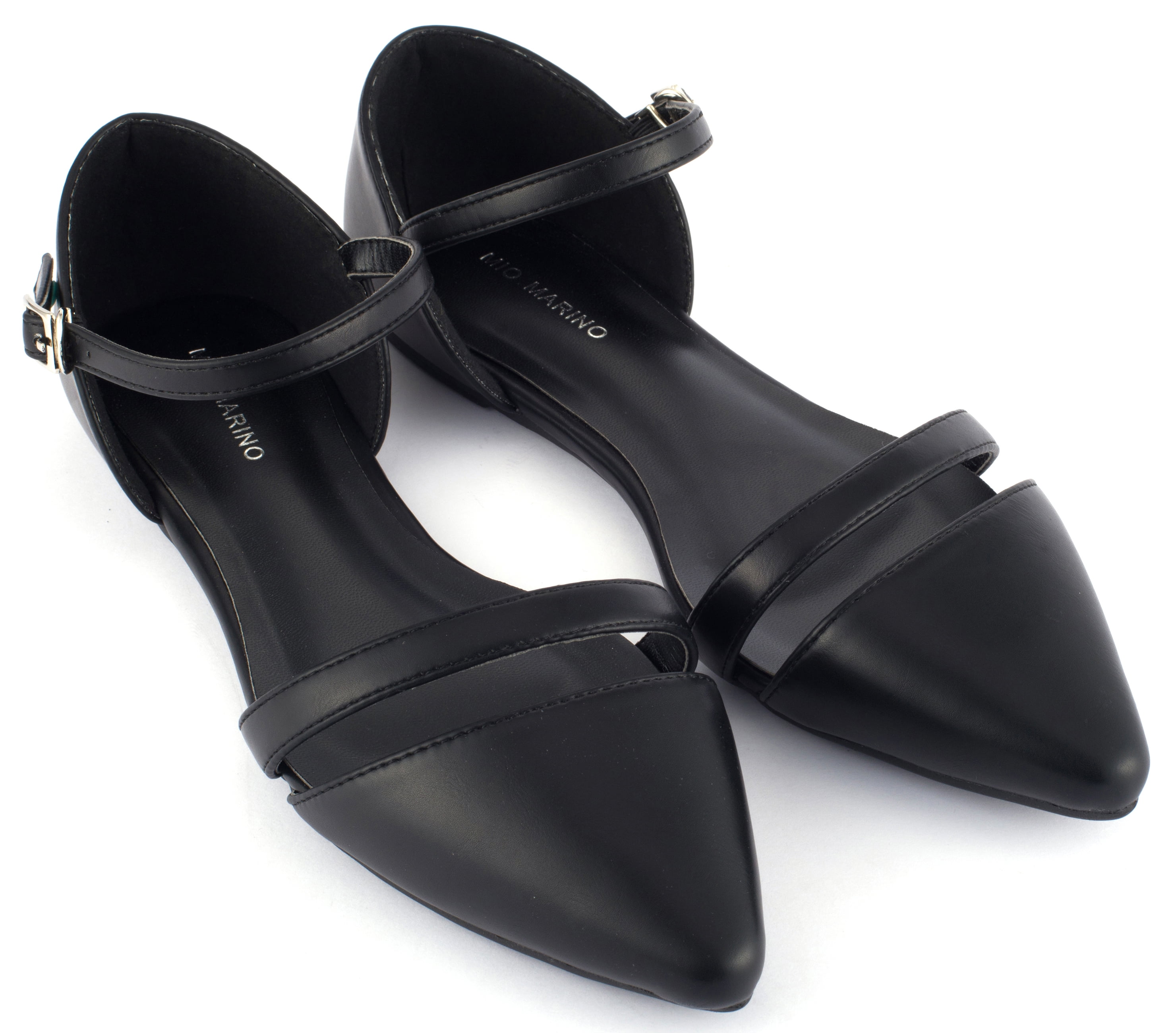 Mio Marino Women’s Patti Ankle Strap Flats - Walmart.com
