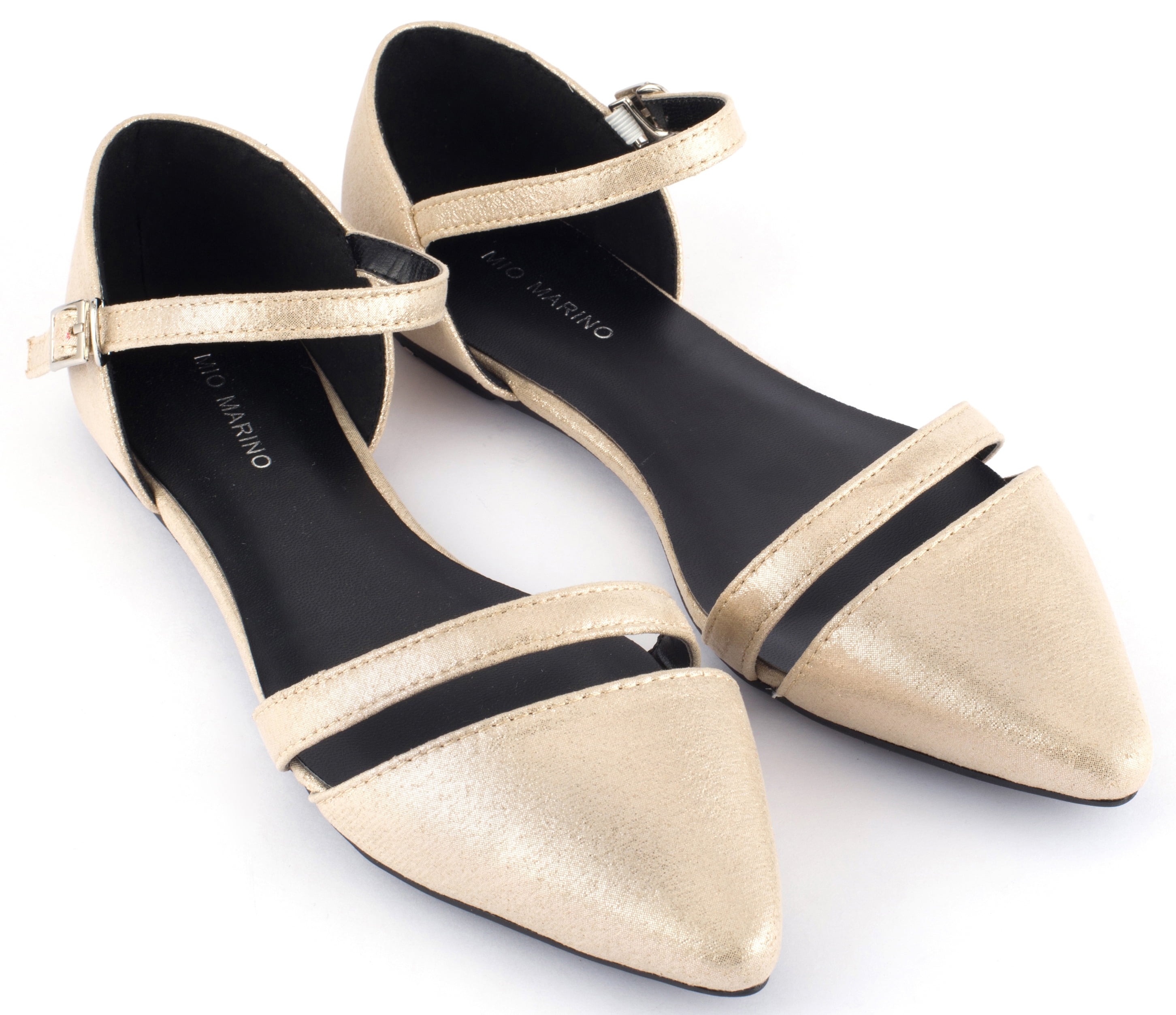 Mio Marino Women’s Patti Ankle Strap Flats - Walmart.com