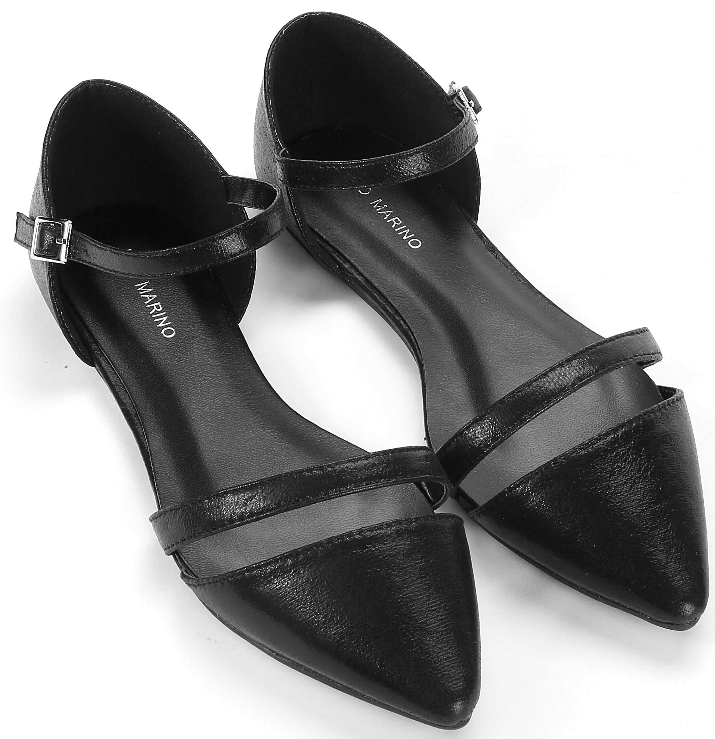Mio Marino Women’s Patti Ankle Strap Flats - Walmart.com