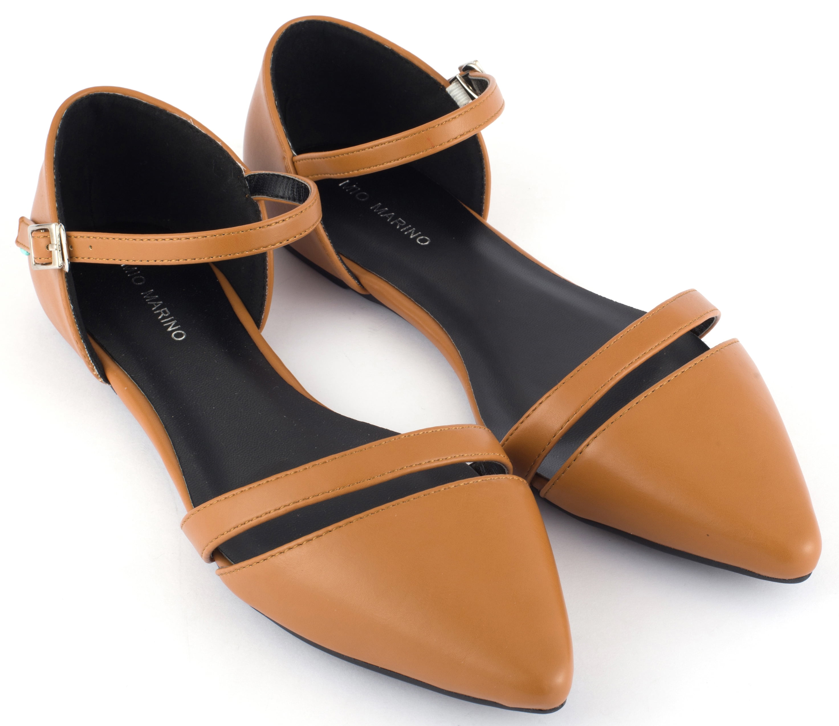 Mio Marino Women’s Patti Ankle Strap Flats - Walmart.com