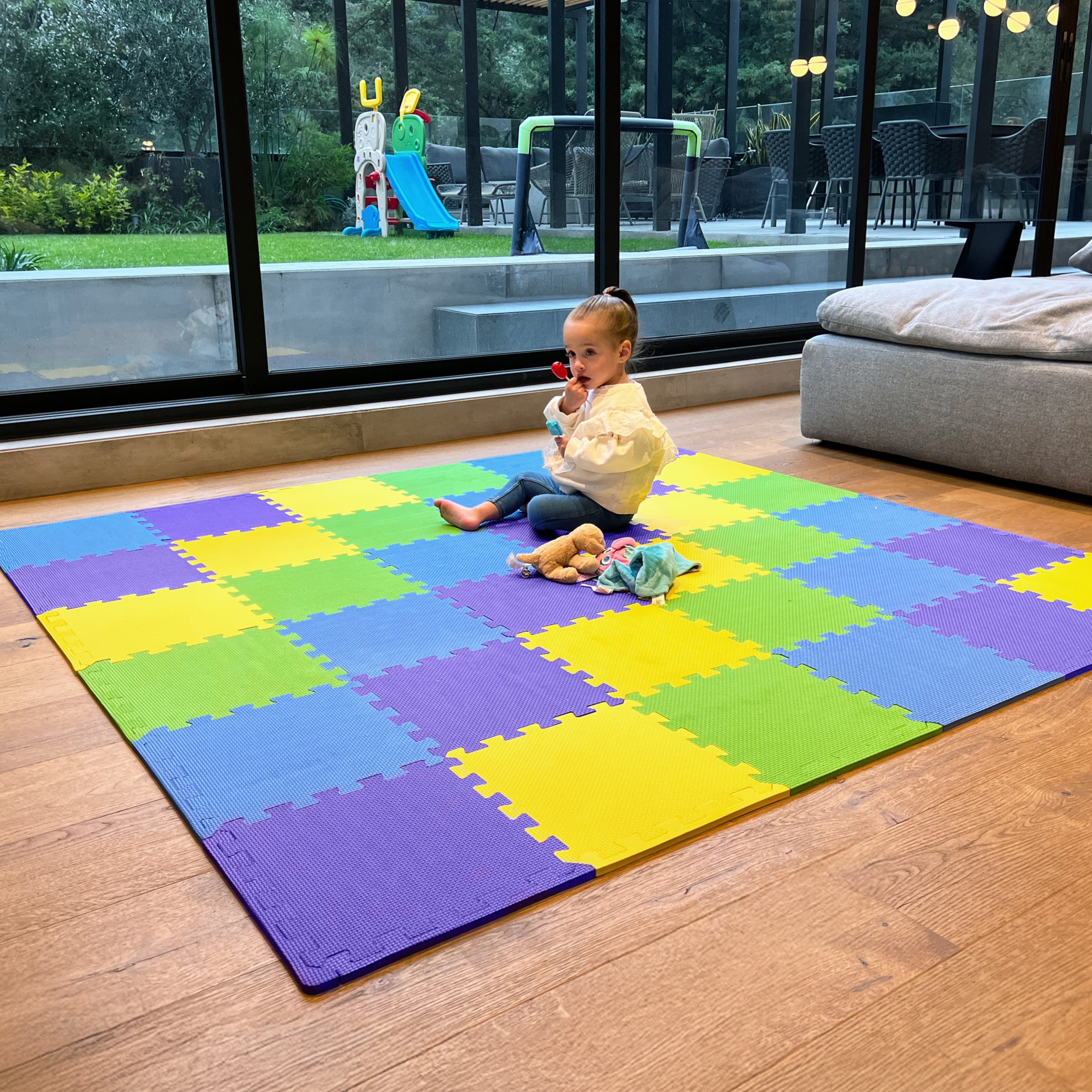 MioTetto Non-Toxic Foam Play Mat for Babies & Kids, Interlocking Puzzle ...