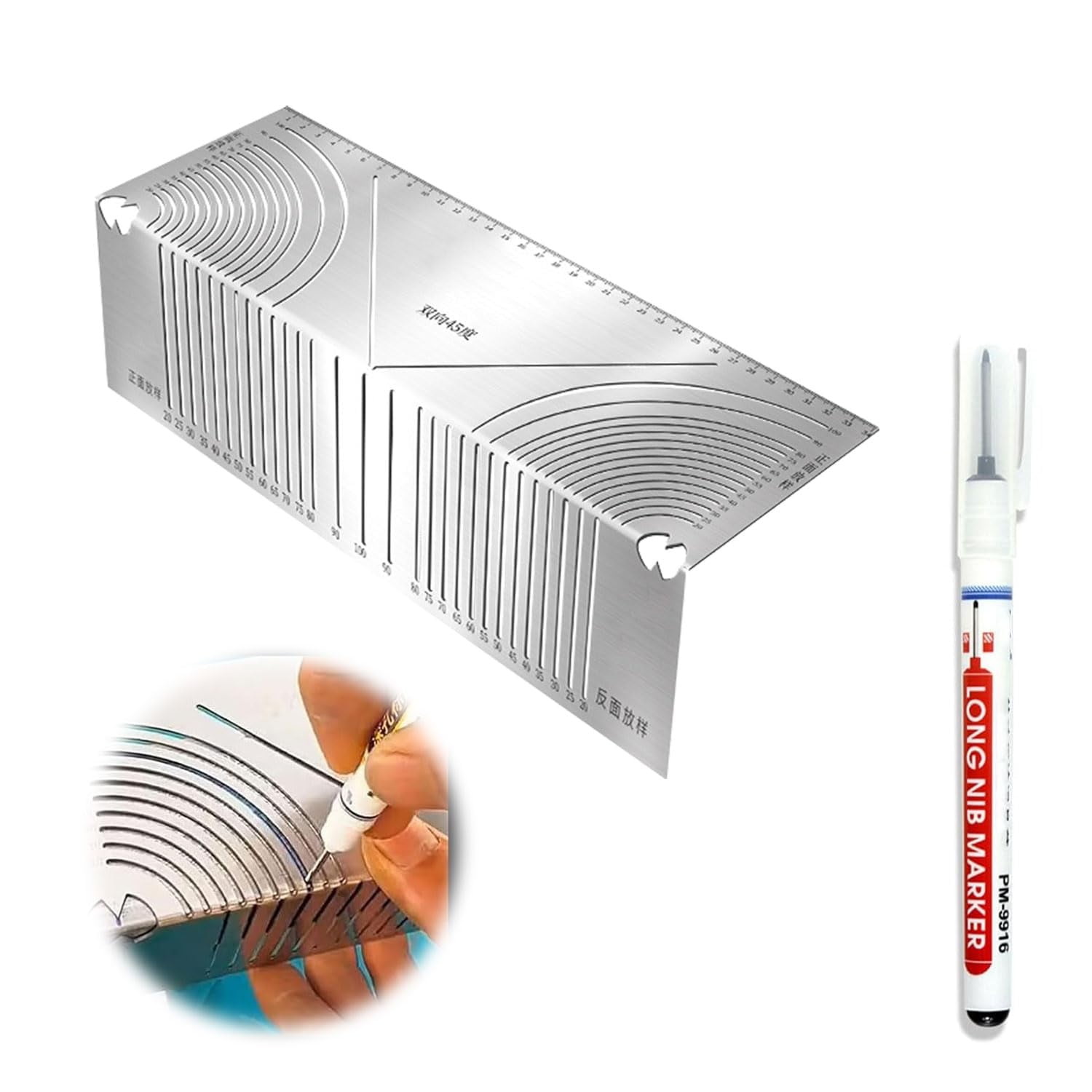 Miocololy Arc Marking Tool, Regla Giratoria para Soldadores, Architect ...