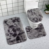 Miogawg 3 Pieces Bathroom Rug, U-Shaped Contour Rug, Mat And Toilet Lid ...