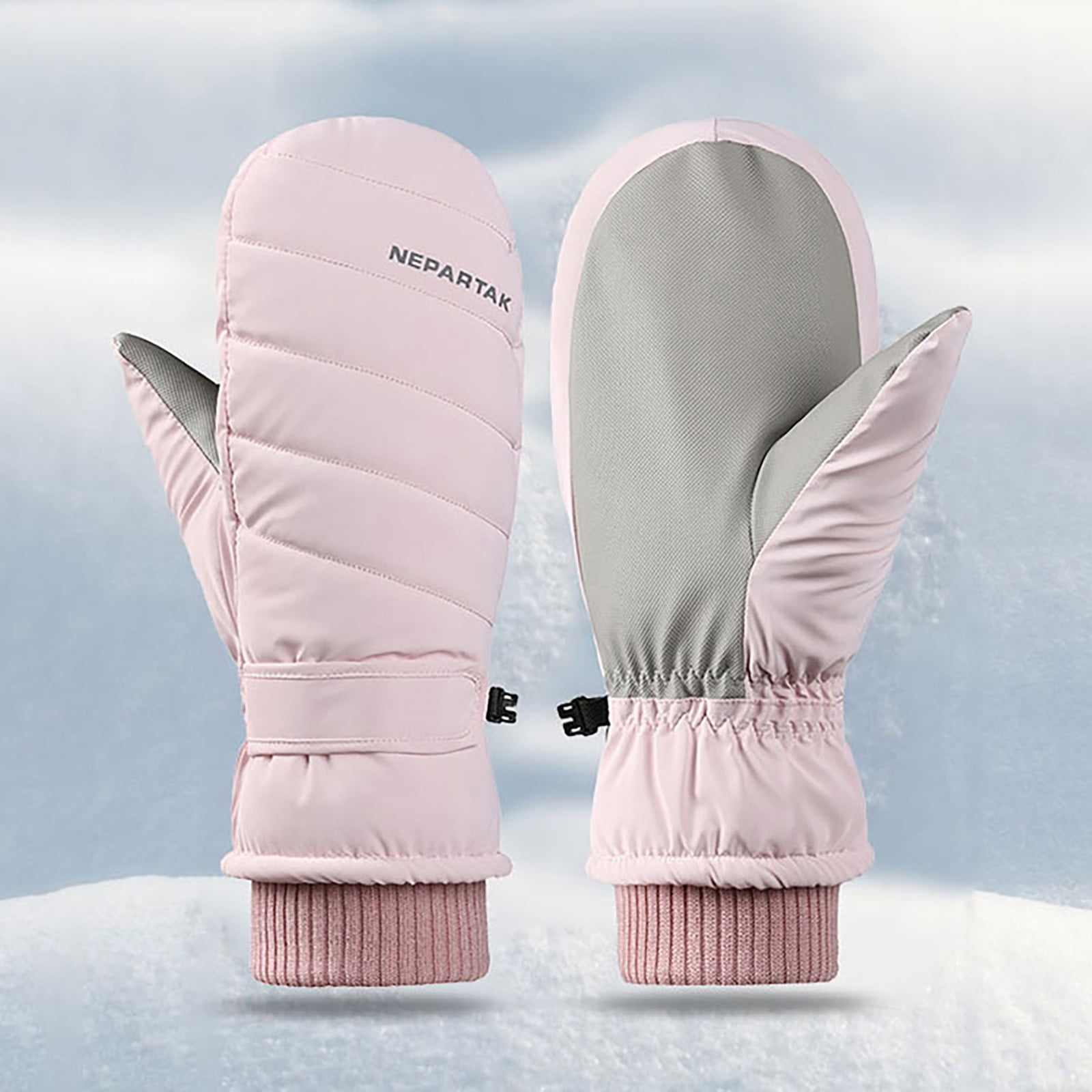 Miogawg Winter Women Ski Mittens, Waterproof Mittens, Warm Insulated ...