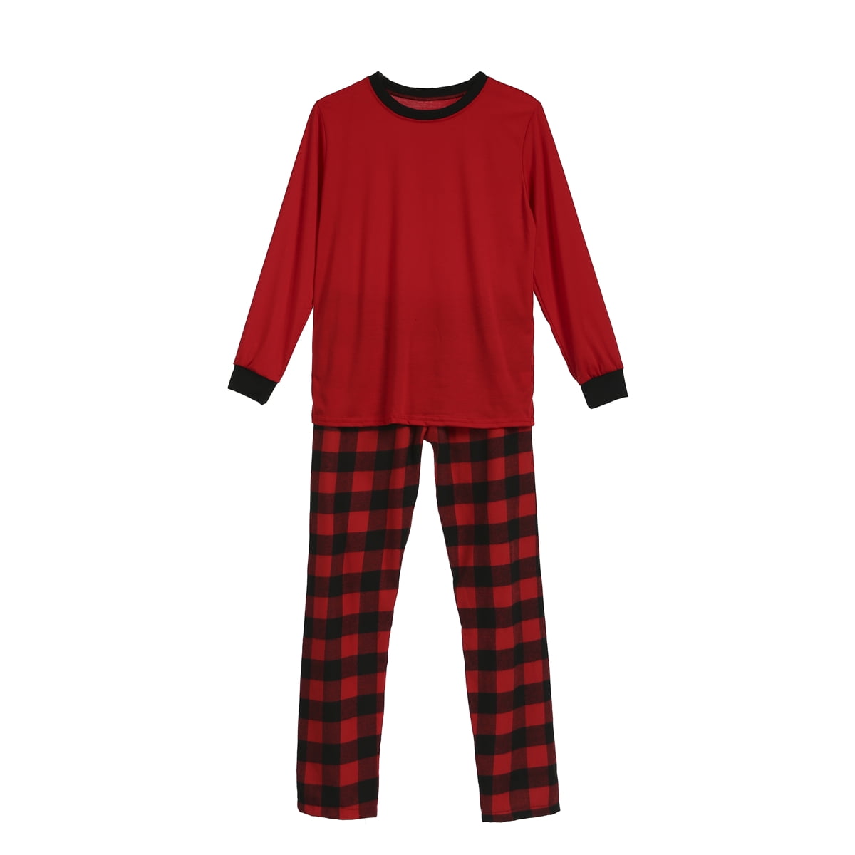Mioliknya Christmas Family Pajamas Matching Sets Red-Black Plaid Shirt ...