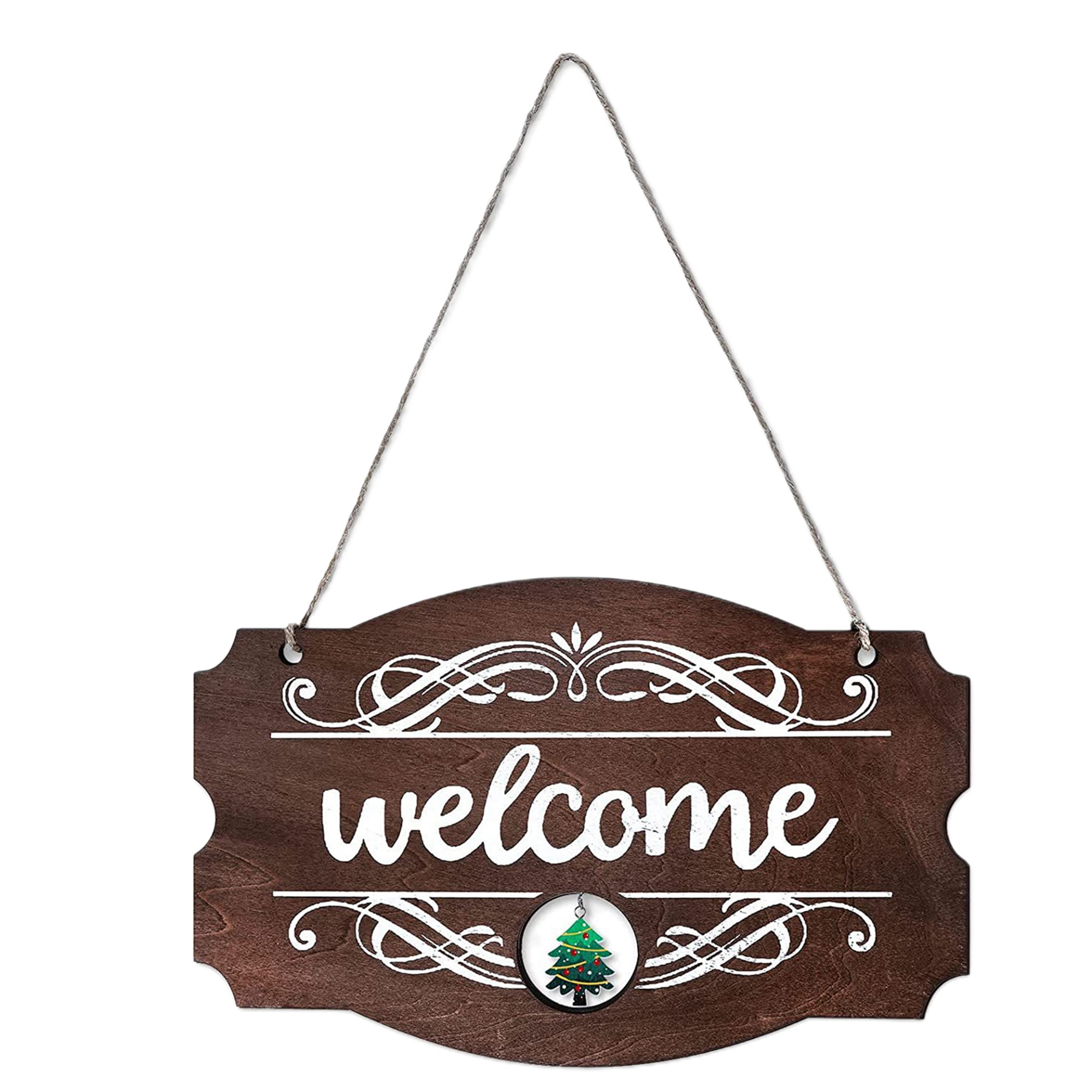 Mioliknya Interchangeable Welcome Sign Christmas Door Sign with ...