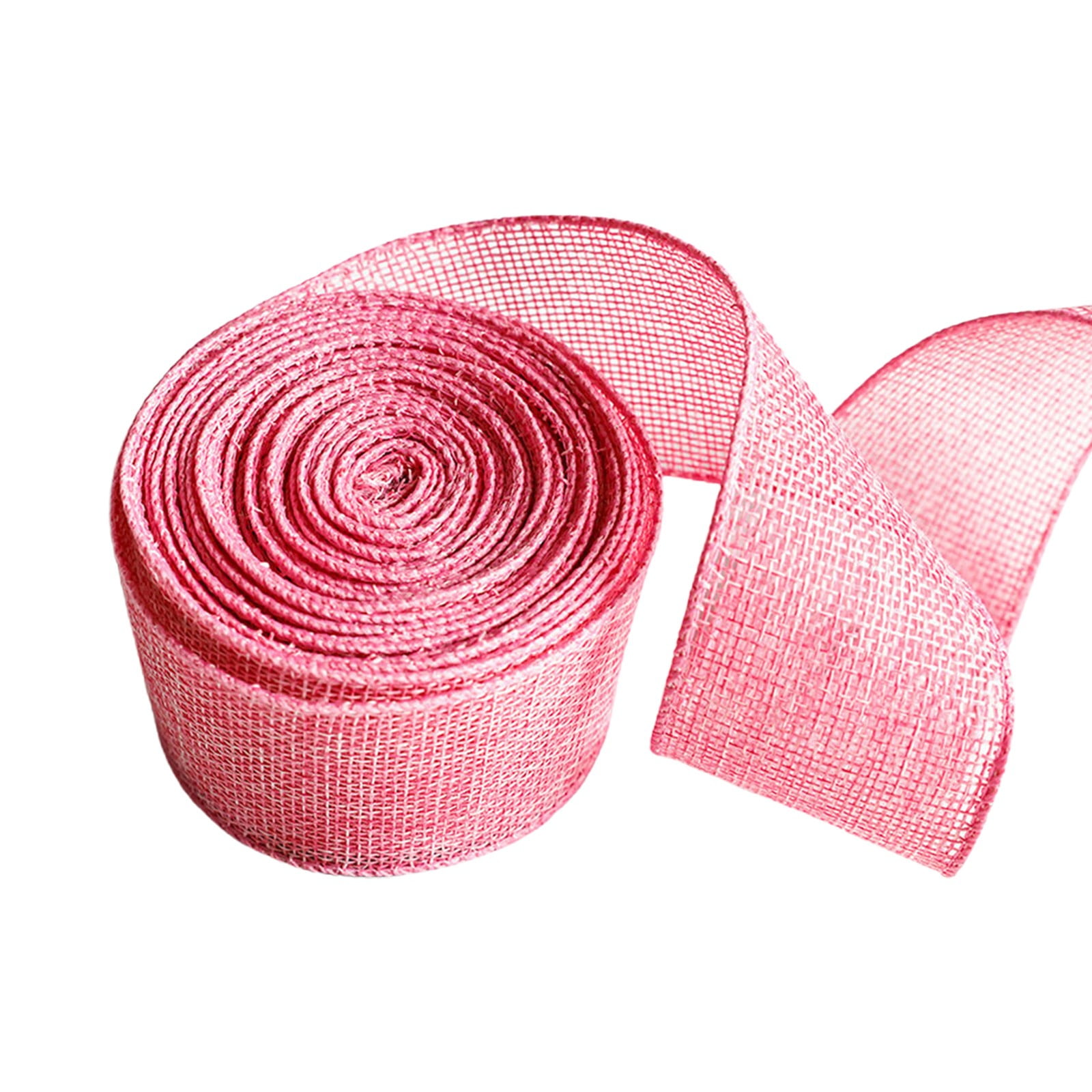 Miommo 5cm Wired Edge Fabric Ribbon, Linen-Look Cotton Style Ribbon for ...