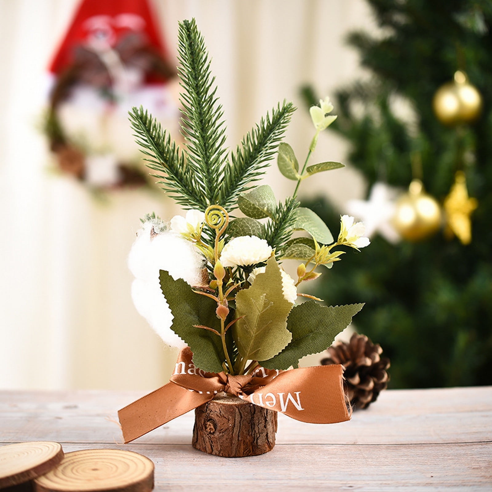 Miommo Christmas Decorations for Home Mini Christmas Tree Table ...