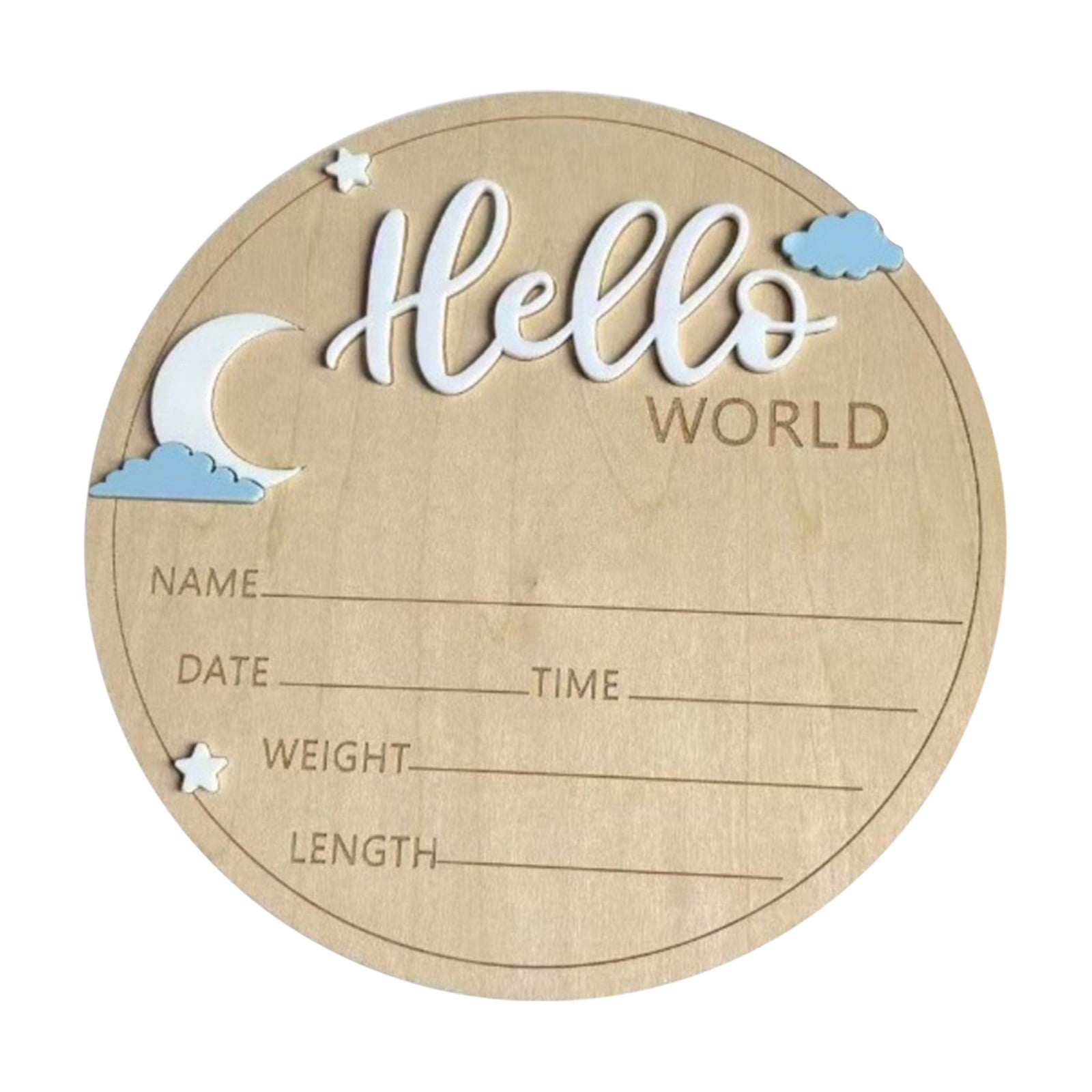 Miommo Custom Engraved Wooden Birth Announcement Sign, Newborn Welcome ...
