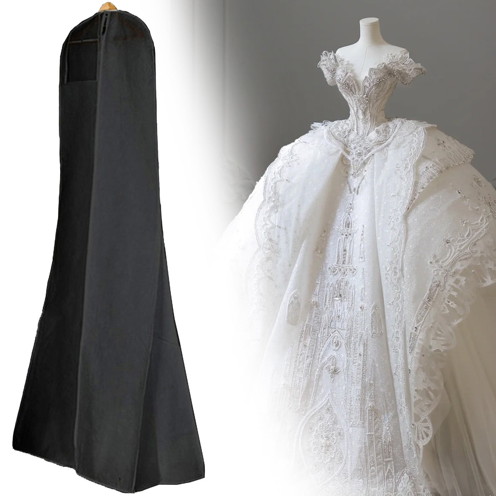 Miommo Extra Large Fish Tail Wedding Dress Dust Cover Non-Woven Fabric ...