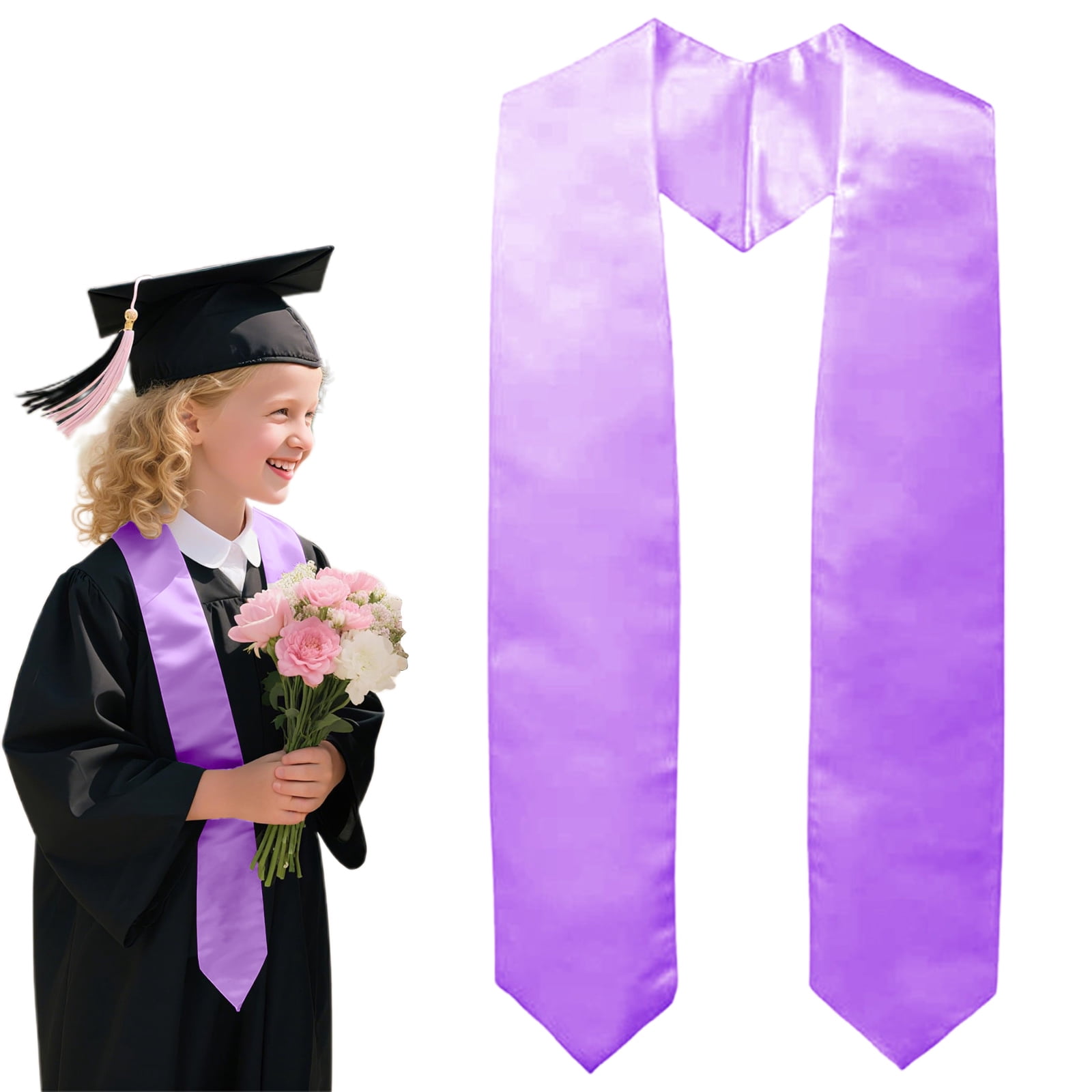 Miommo Graduation Stole, 60 Inch Adult Purple Honor Sash for ...