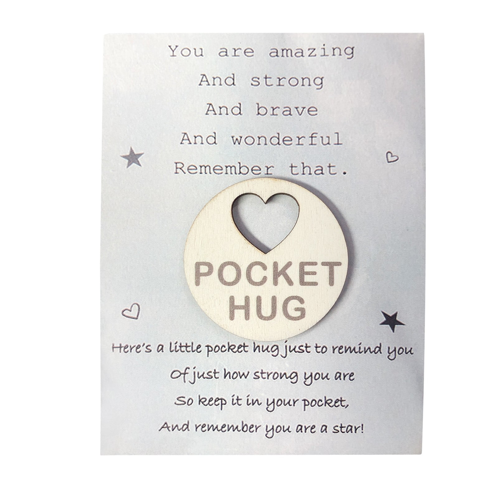 Miommo Pocket Hug Card, You Are Amazing Strong Wonderful Heart Shaped ...