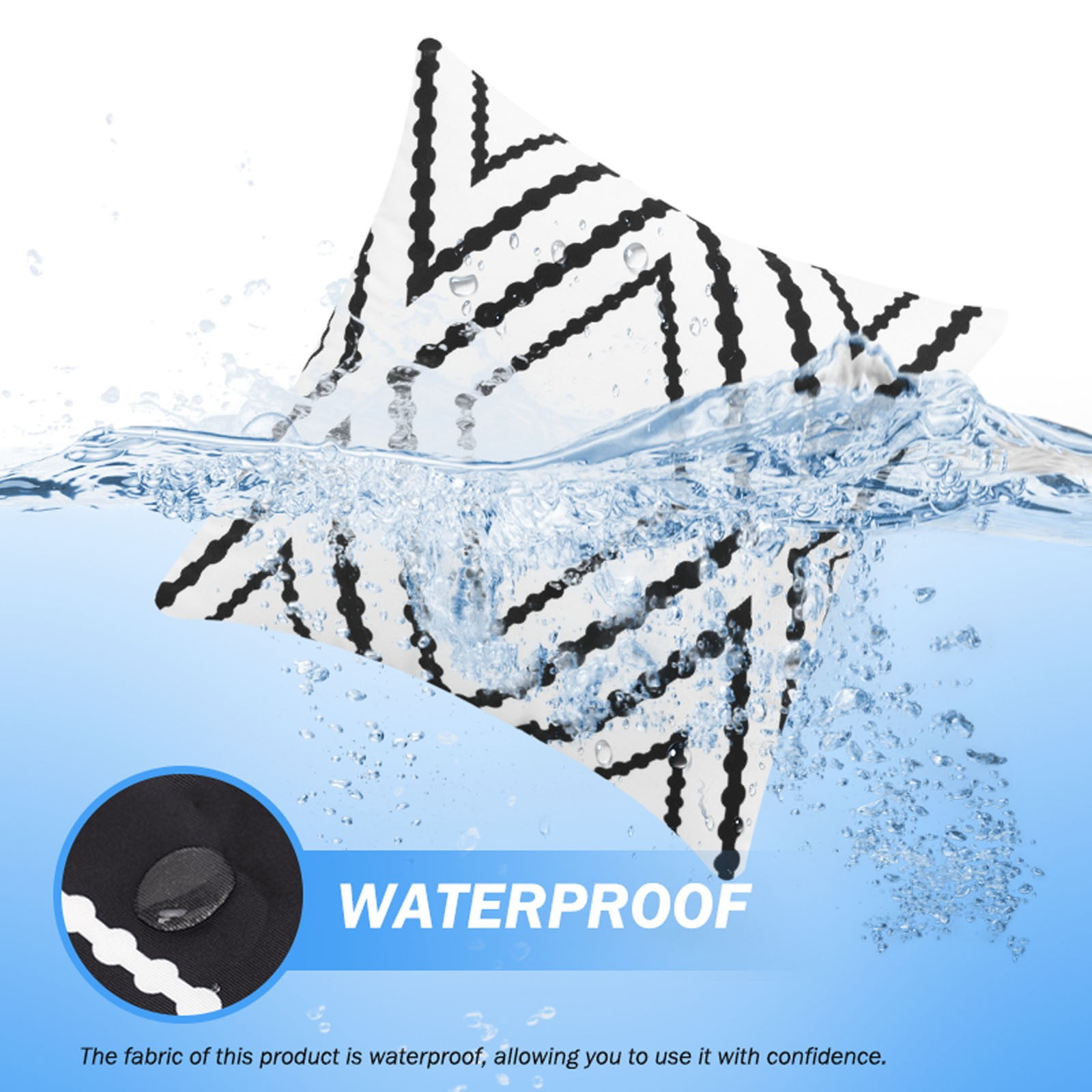 Miommo Sofa Pillows for Living Room 17.7X17.7 Inch Outdoor Waterproof ...