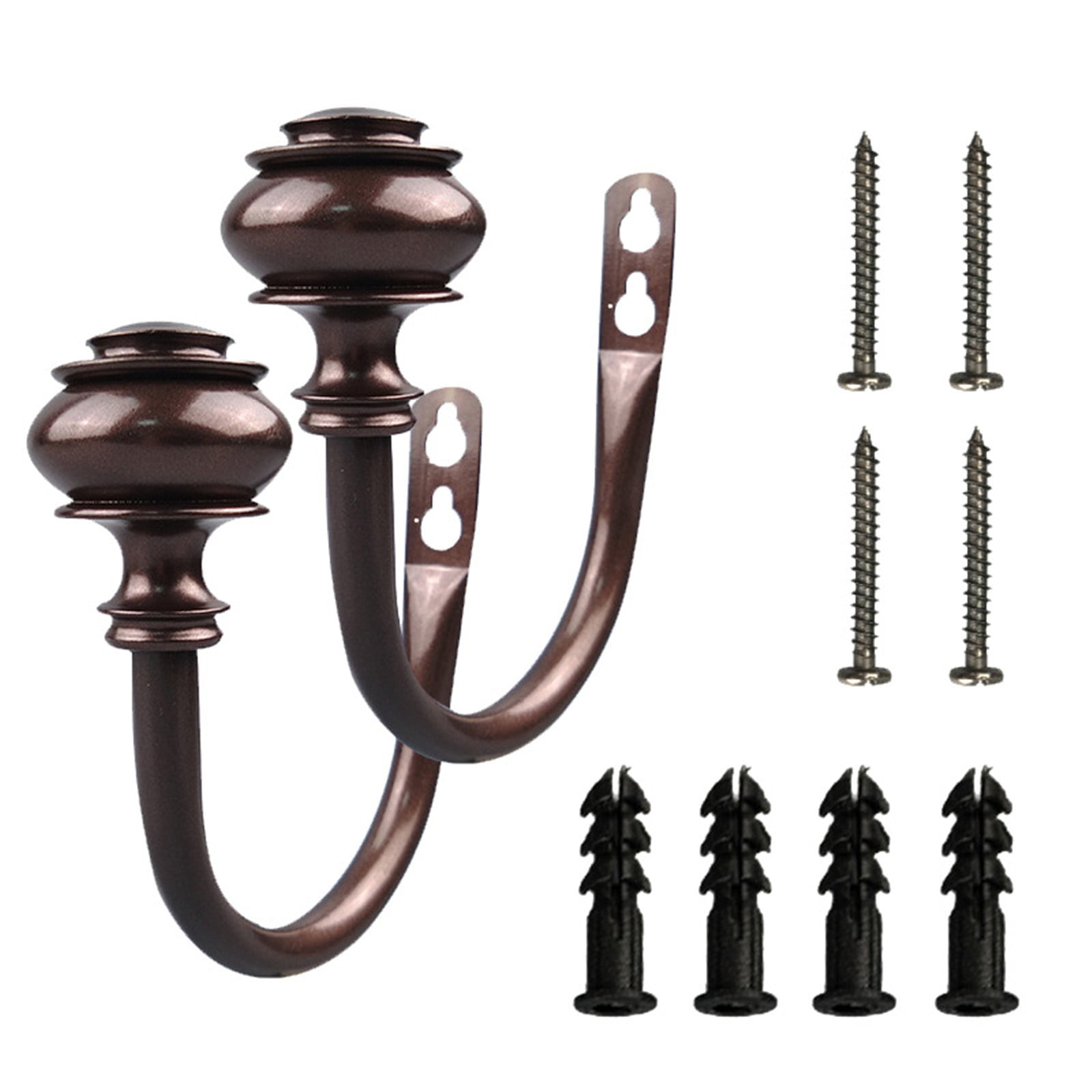 Miommo Vintage Metal Curtain Holdback 1-Set, Wall Mount Tie Back Hook ...