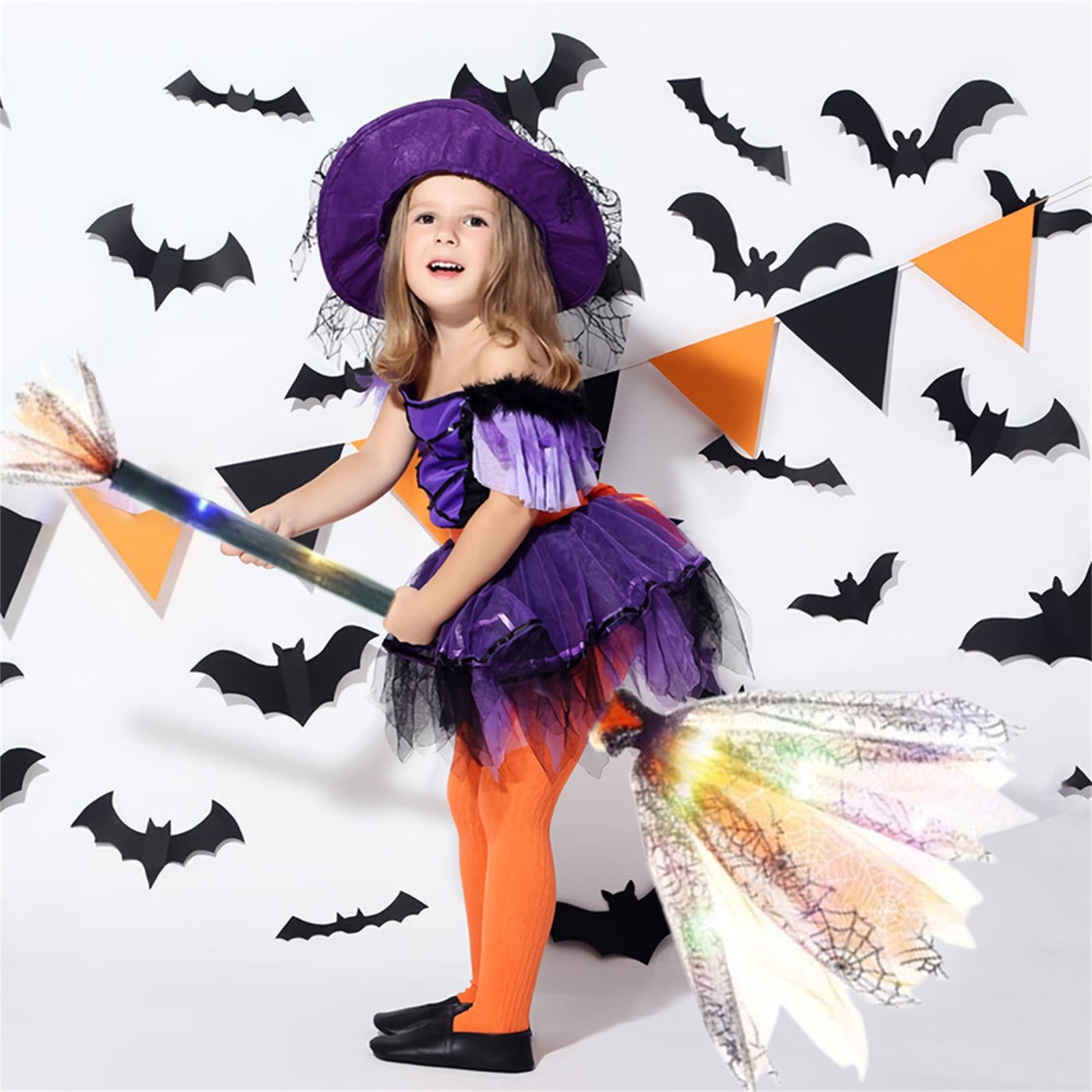 Miommo Witch L Broom Glow Ride Witch LED Makeup Party Luminous Mount ...
