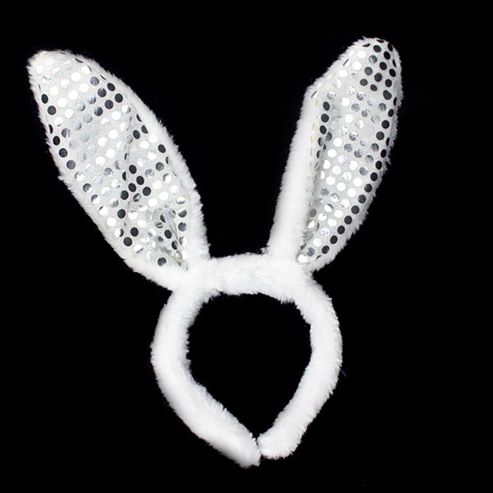 Miorin Under $5 Cloth Headbands for Women, Sparkly Bunny Hairband for ...