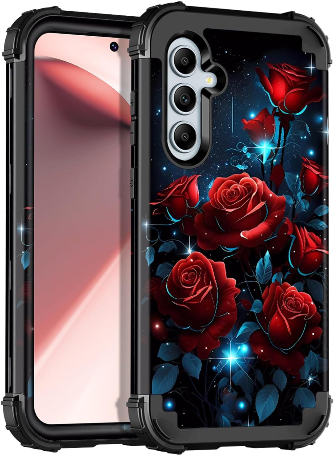 Miqala for Galaxy A35 5G/A55 5G Case,Glow in The Dark Three Layer Heavy Duty Shockproof Full ...