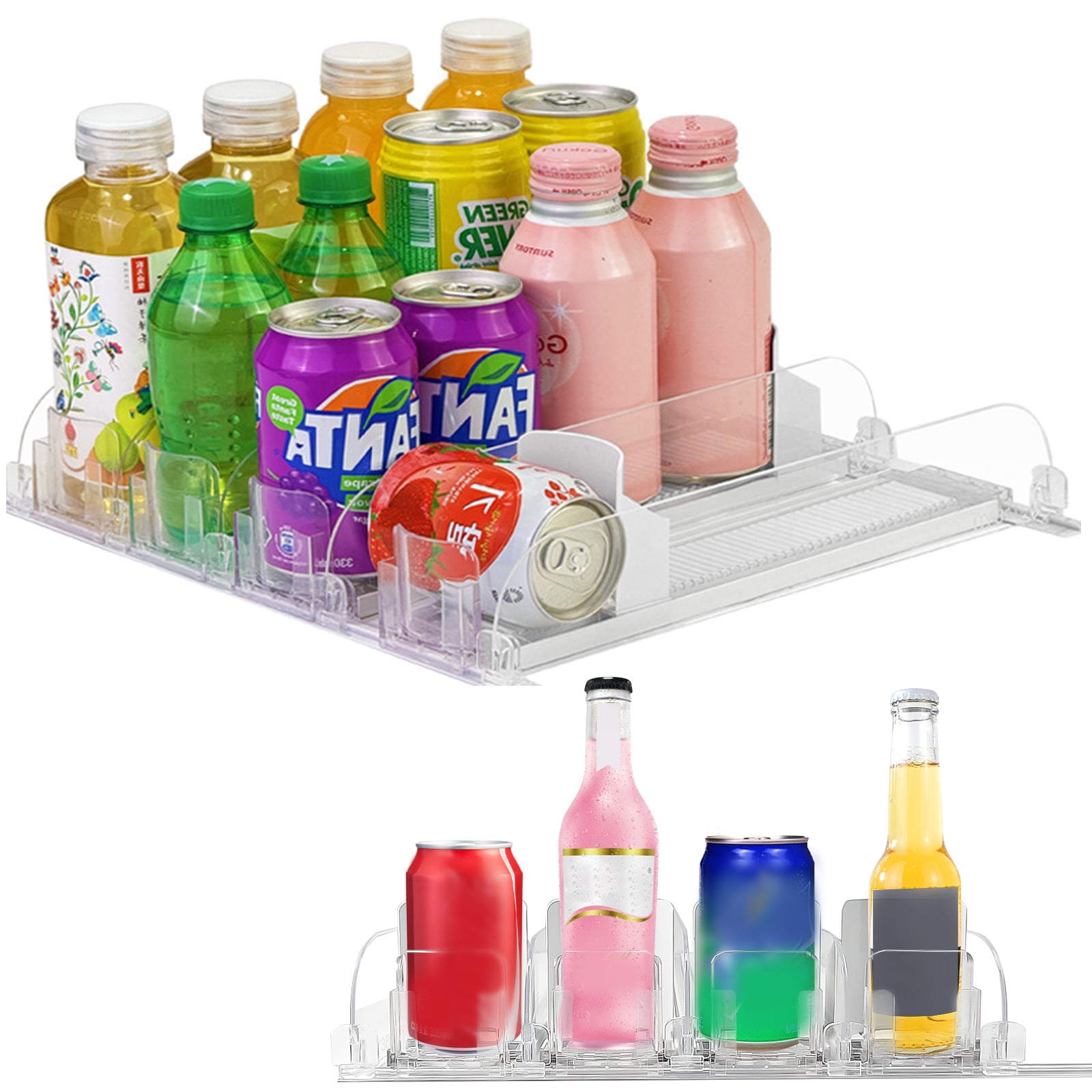 Miqiao Upgraded Soda Can Organizer for Refrigerator, Self Pushing Soda ...