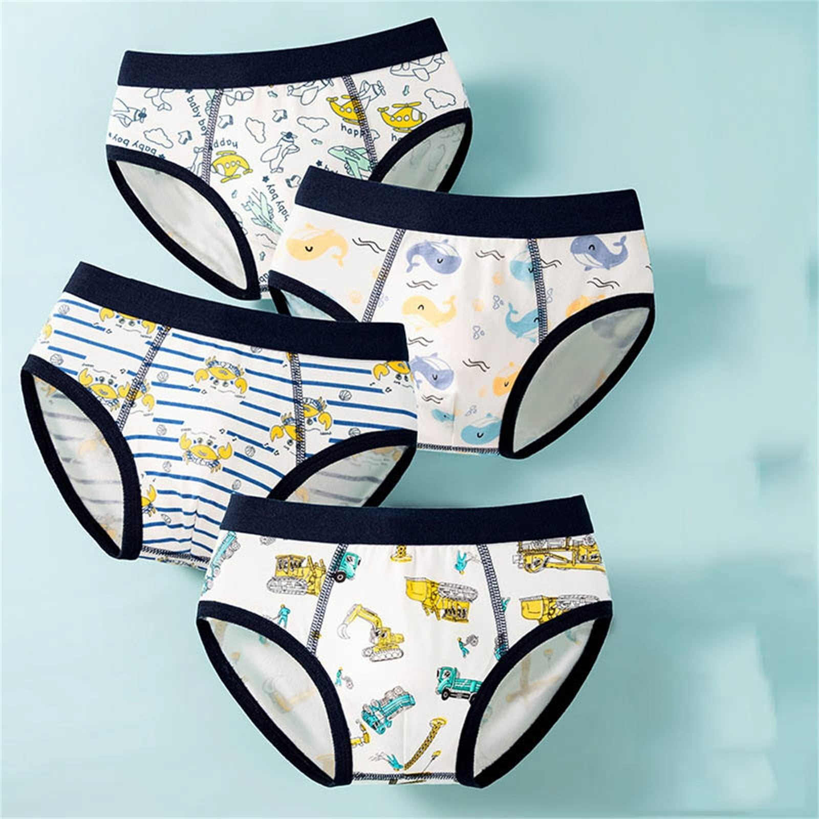 Miqool 4 Pack Toddler Little Boys Briefs, Cute Printed Soft Cotton ...
