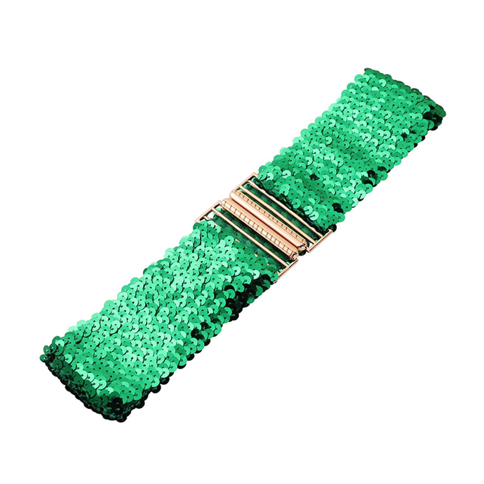 Miqool Glitter Sequin Belts for Women Girls, Wide Waist Belt Elastic ...
