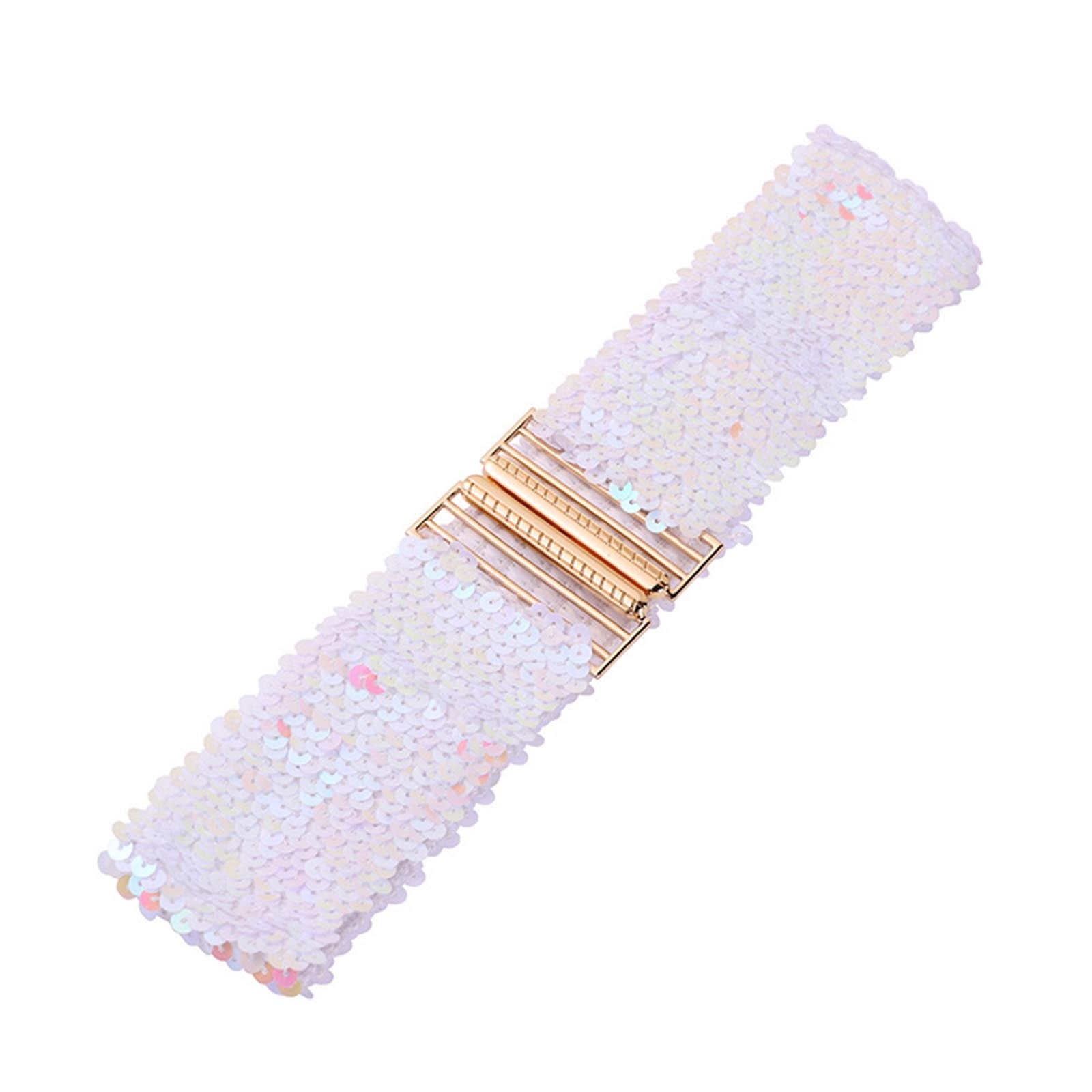 Miqool Glitter Sequin Belts for Women Girls, Wide Waist Belt Elastic ...