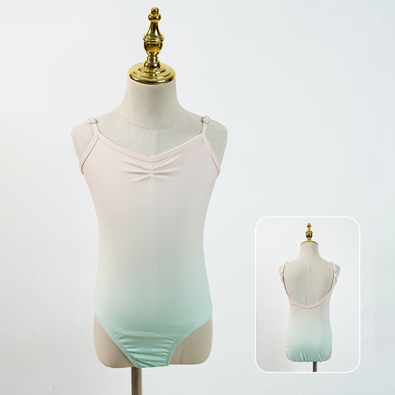 Miqool Gymnastics Leotards for Girls Gradient Color Seamless Camisole ...