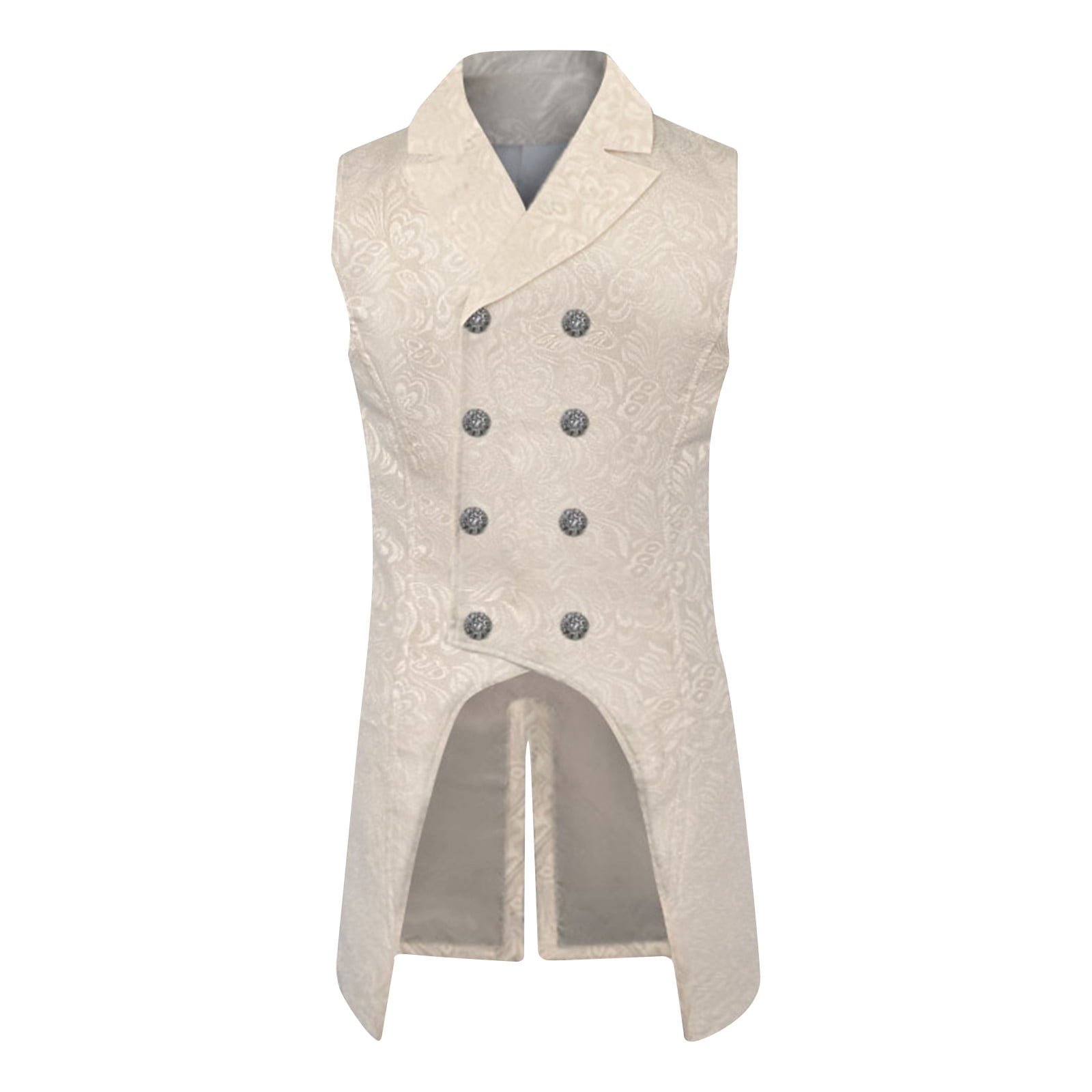 Miqool Men's Double Breasted Suit Vest Steampunk Gothic Medieval Tuxedo ...