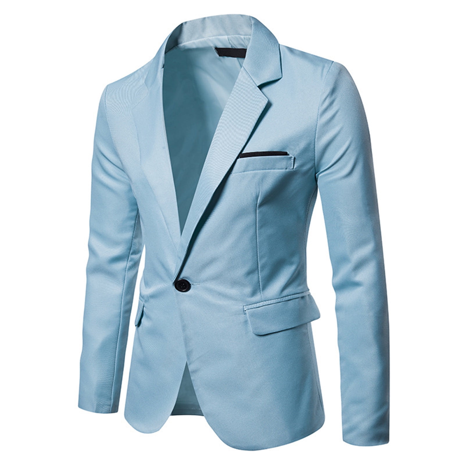 Miqool Men's Sport Coats Business Casual Blazer Slim Fit One Button ...
